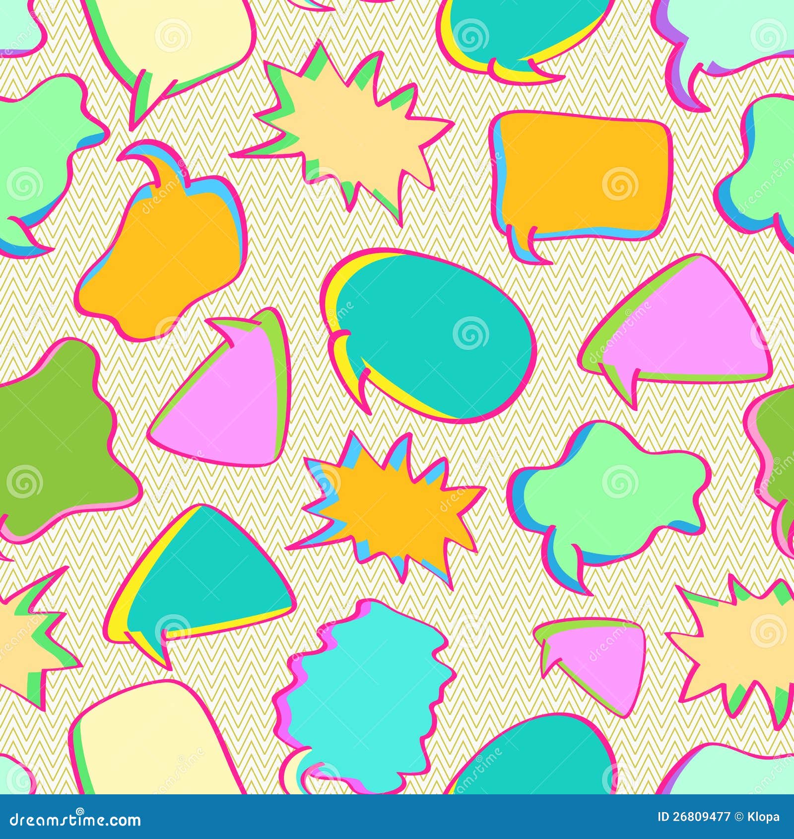 Speech Bubbles Seamless Pattern Stock Vector - Illustration of design ...