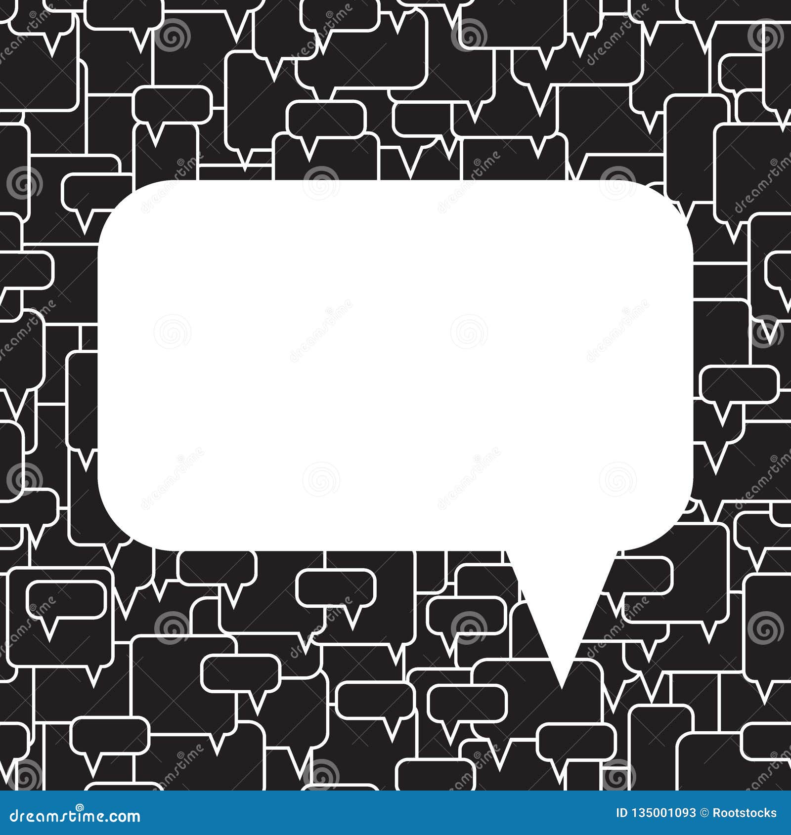 Speech Bubbles Seamless Pattern Stock Illustration - Illustration of ...