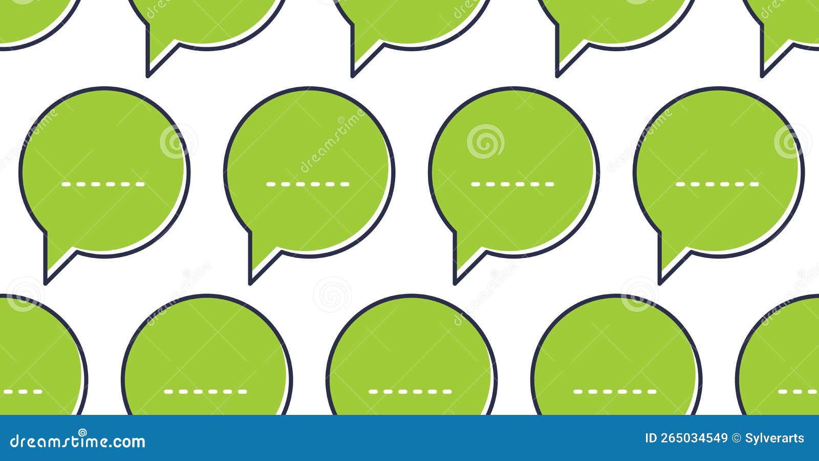 Speech Bubbles Seamless Vector Background, Endless Pattern with Dialog ...