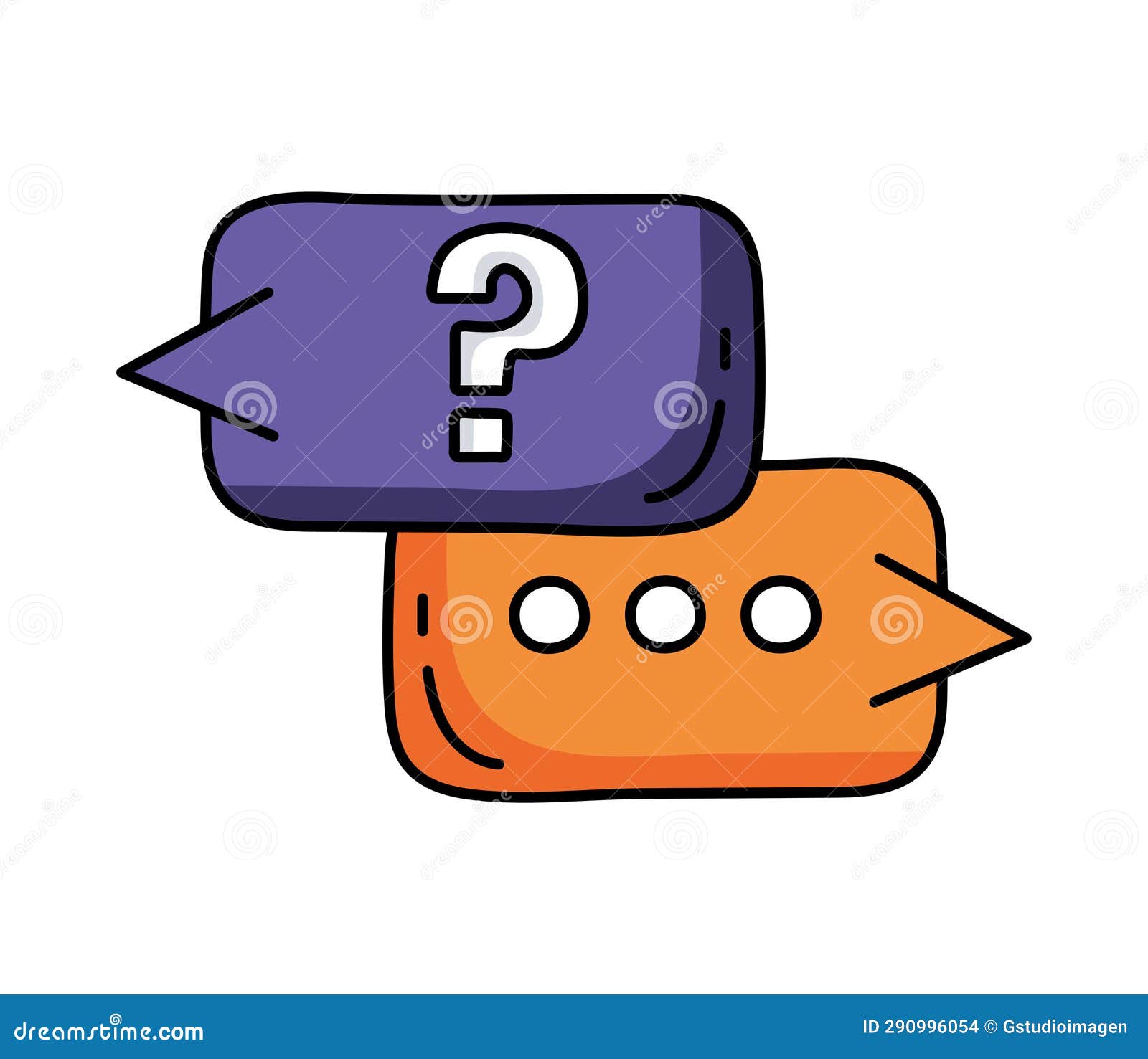 Speech bubbles sign stock vector. Illustration of note - 290996054