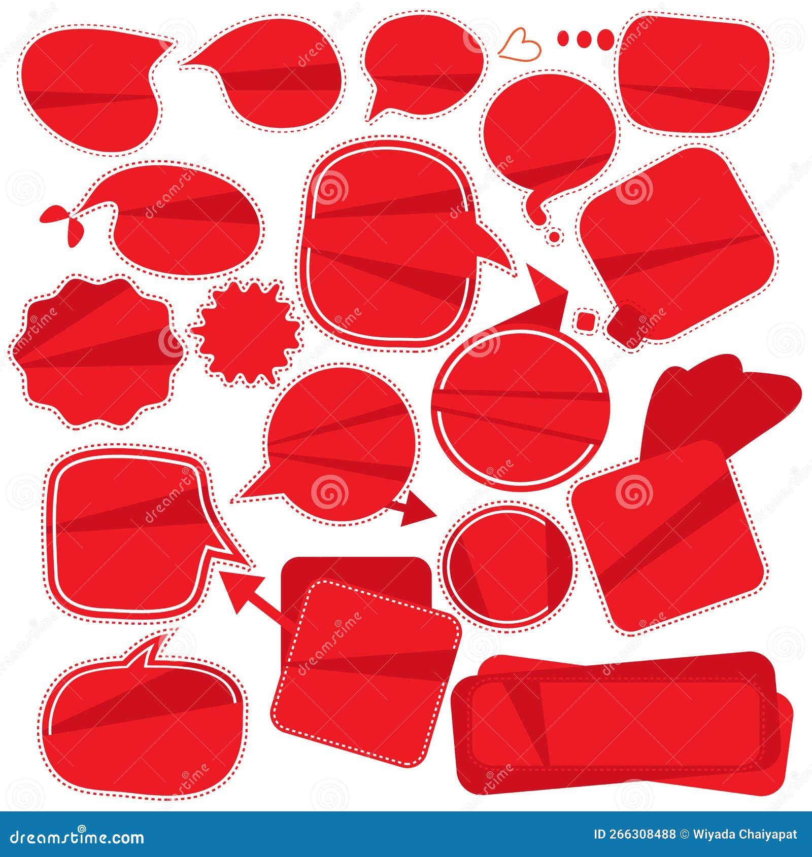 Speech Bubbles and Signs for Red Text Stock Vector - Illustration of ...