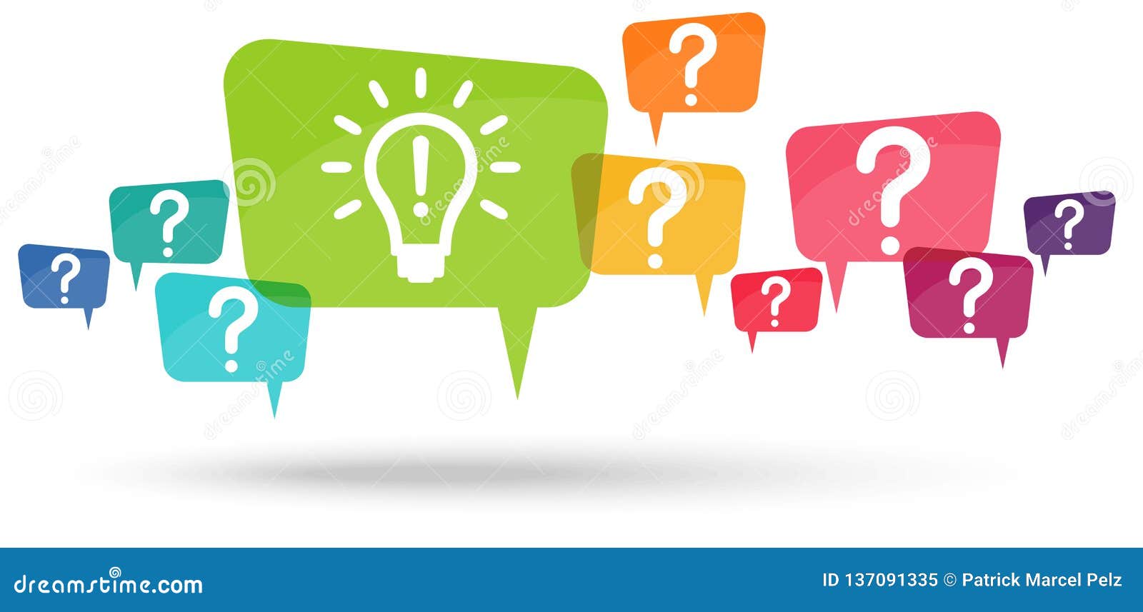 Speech Bubbles for Solution Symbolism Stock Vector - Illustration of ...