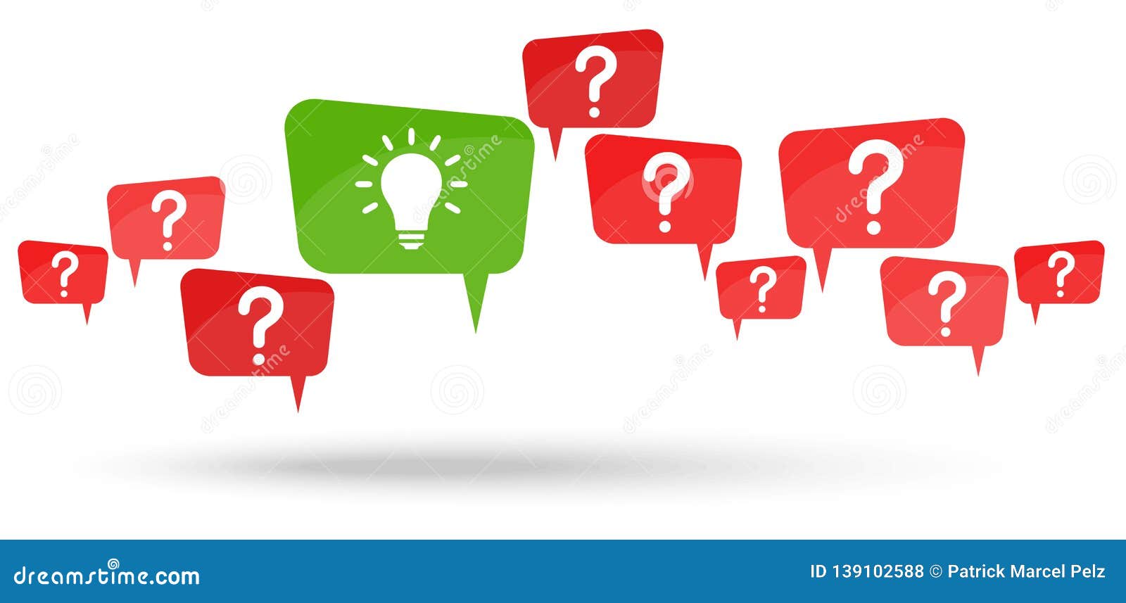 Speech Bubbles for Solution Symbolism Stock Vector - Illustration of ...