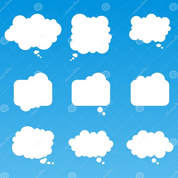 Speech Bubbles and Thinking Balloons Pack Vector Stock Vector ...