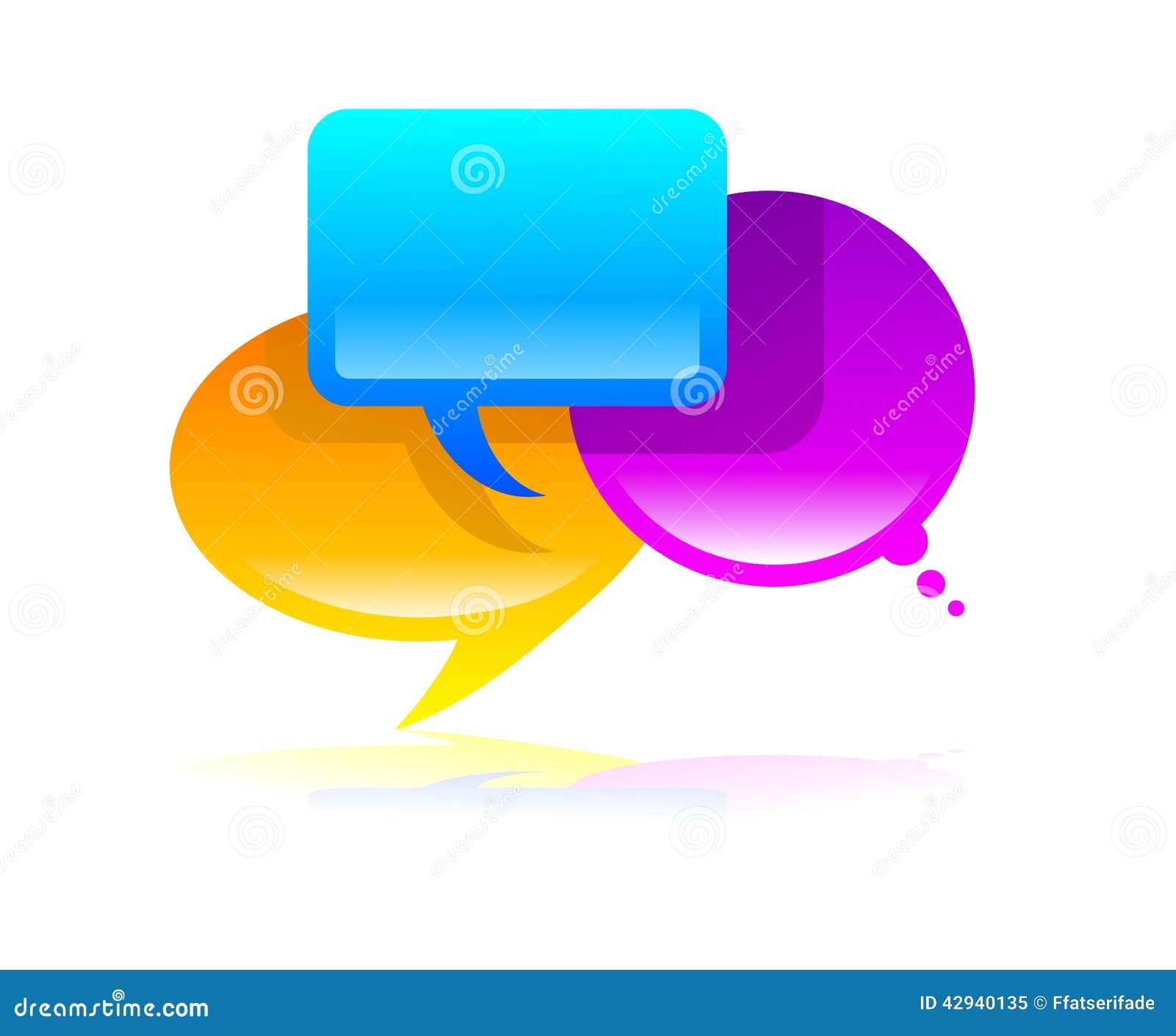 Speech bubbles stock illustration. Illustration of statement - 42940135