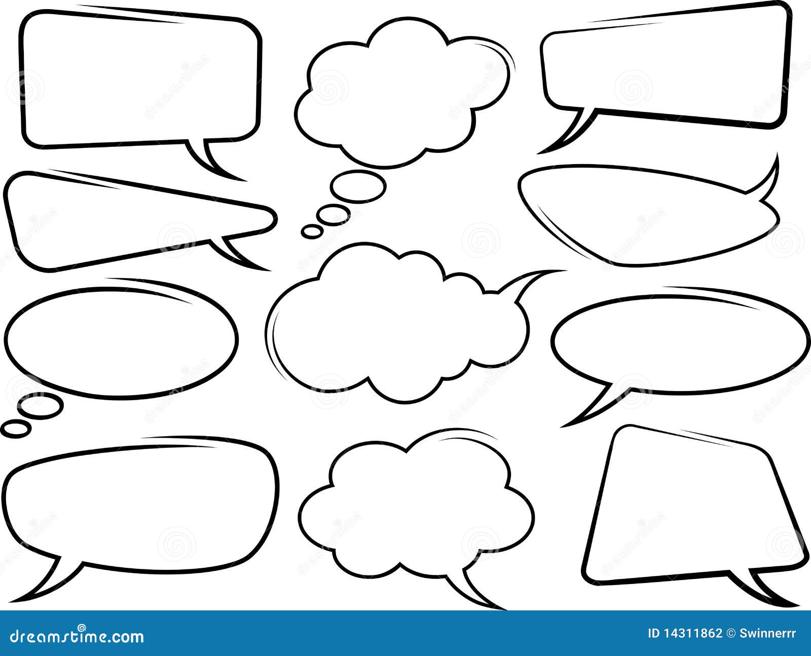 Speech Bubbles Vector Stock Vector Illustration Of Message 14311862