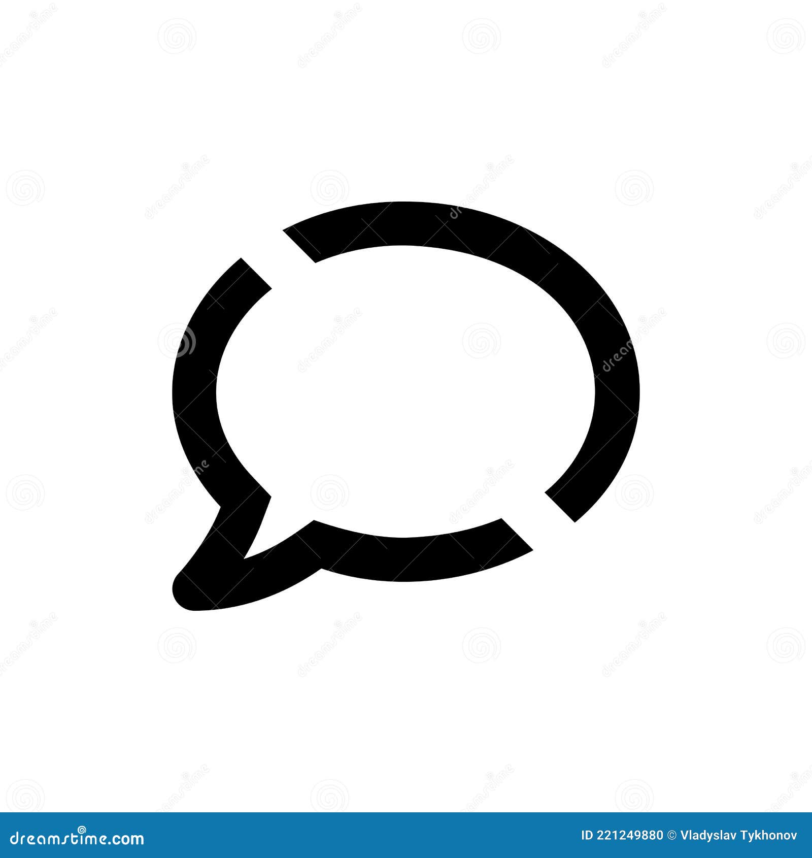 Monolog Icon In Black. Symbol Of Man With Monologue Bubble. Vector EPS ...