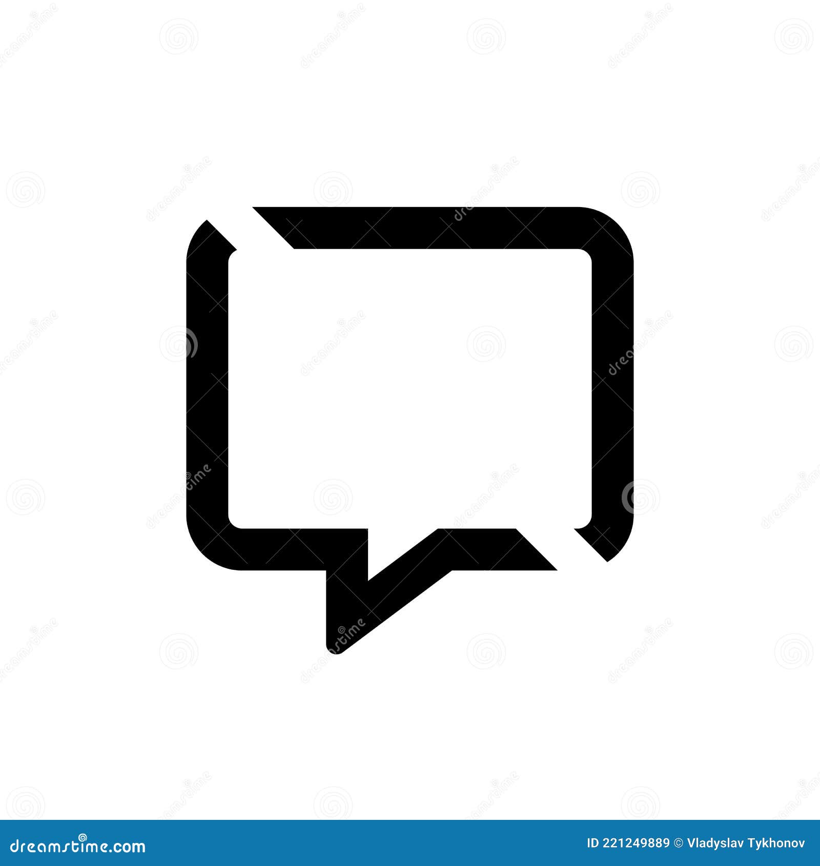 Speech Bubbles Vector Icon. Chat or Monolog Symbol Isolated. Vector ...