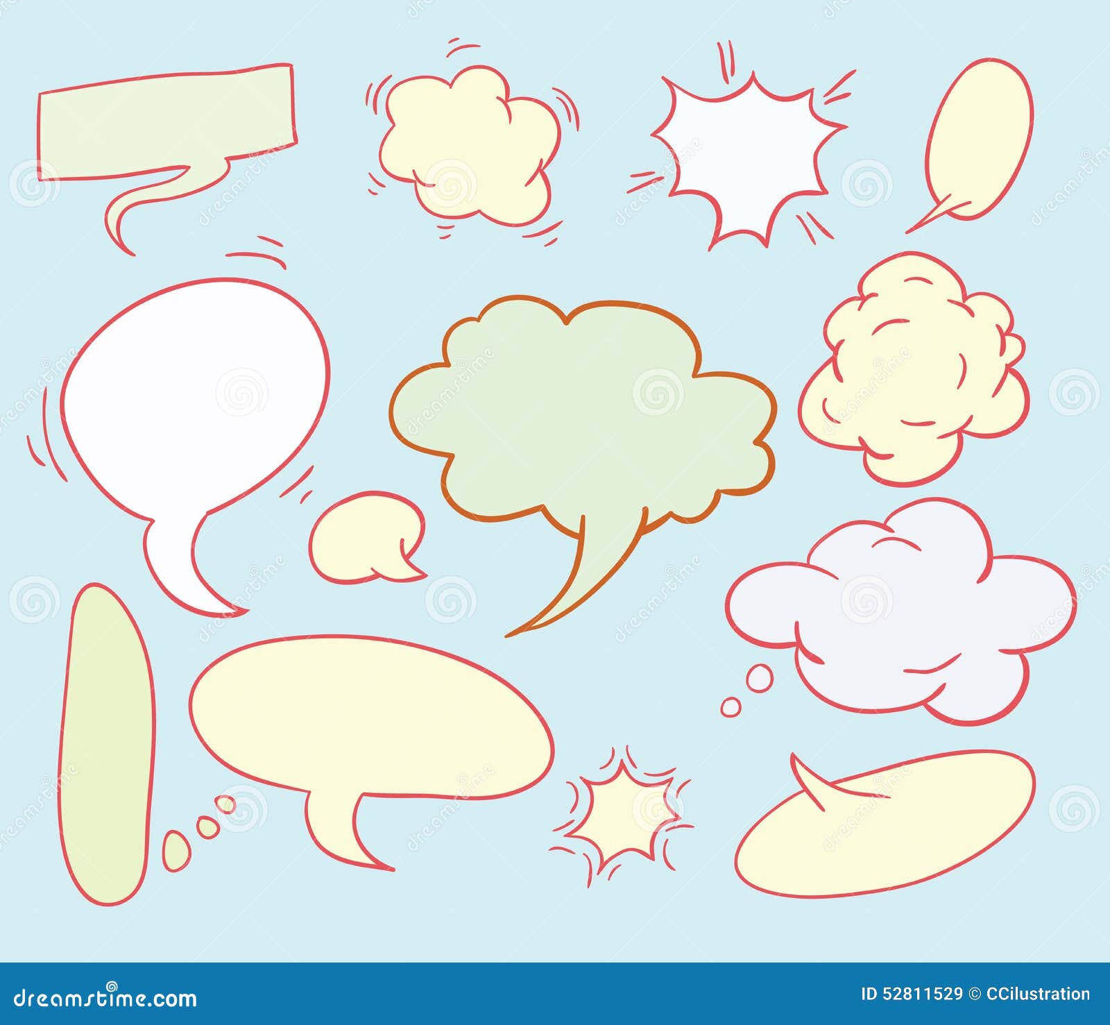 Speech Bubbles, Vector Illustration. Stock Vector - Illustration of ...