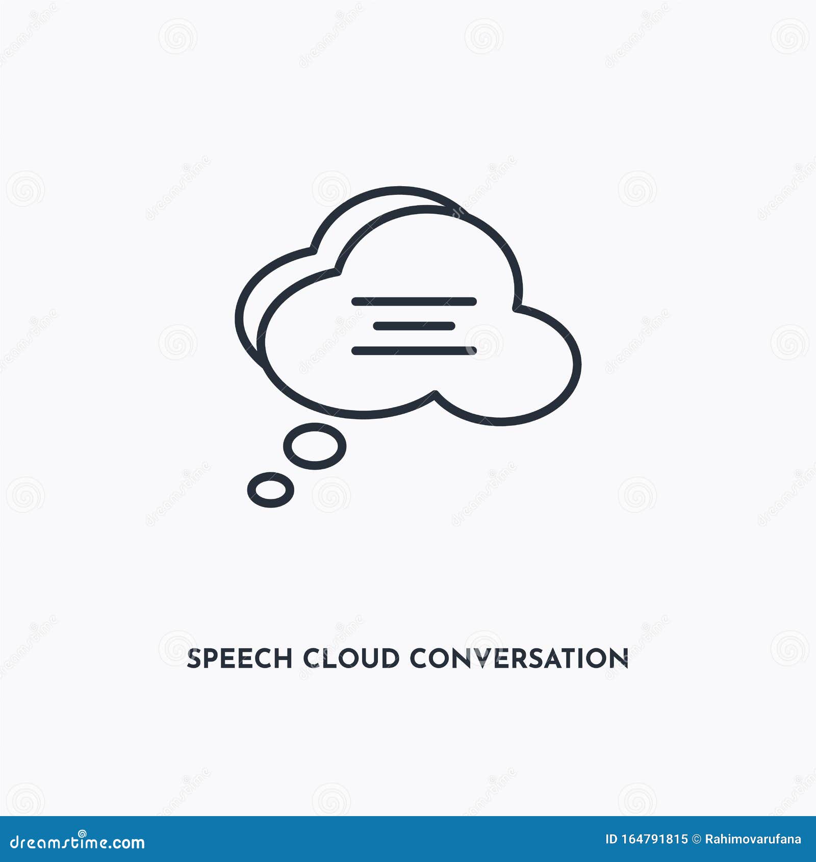 Speech Cloud Conversation Outline Icon. Simple Linear Element ...