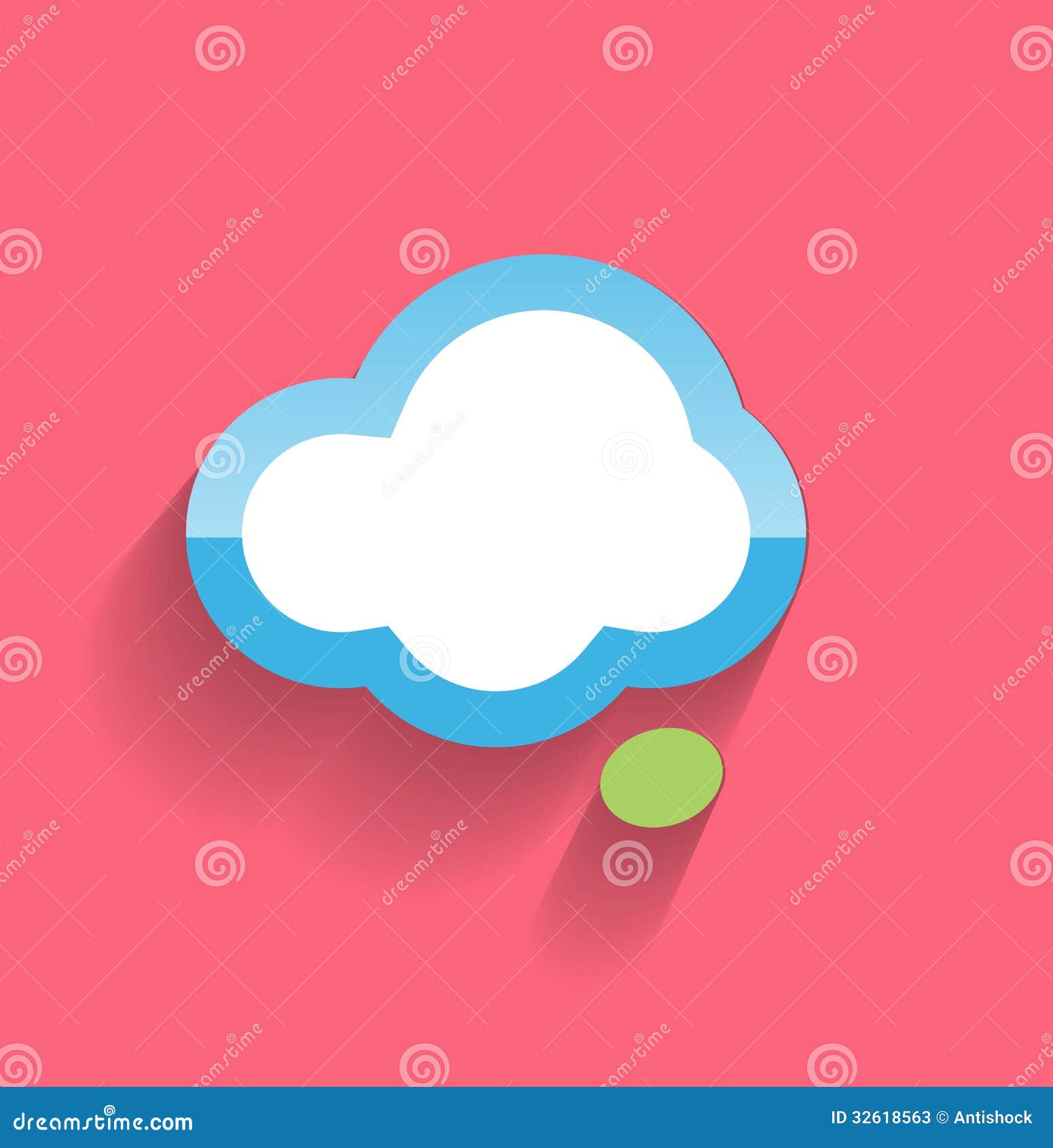 Speech Cloud Flat Modern Icon Stock Vector - Illustration of button ...