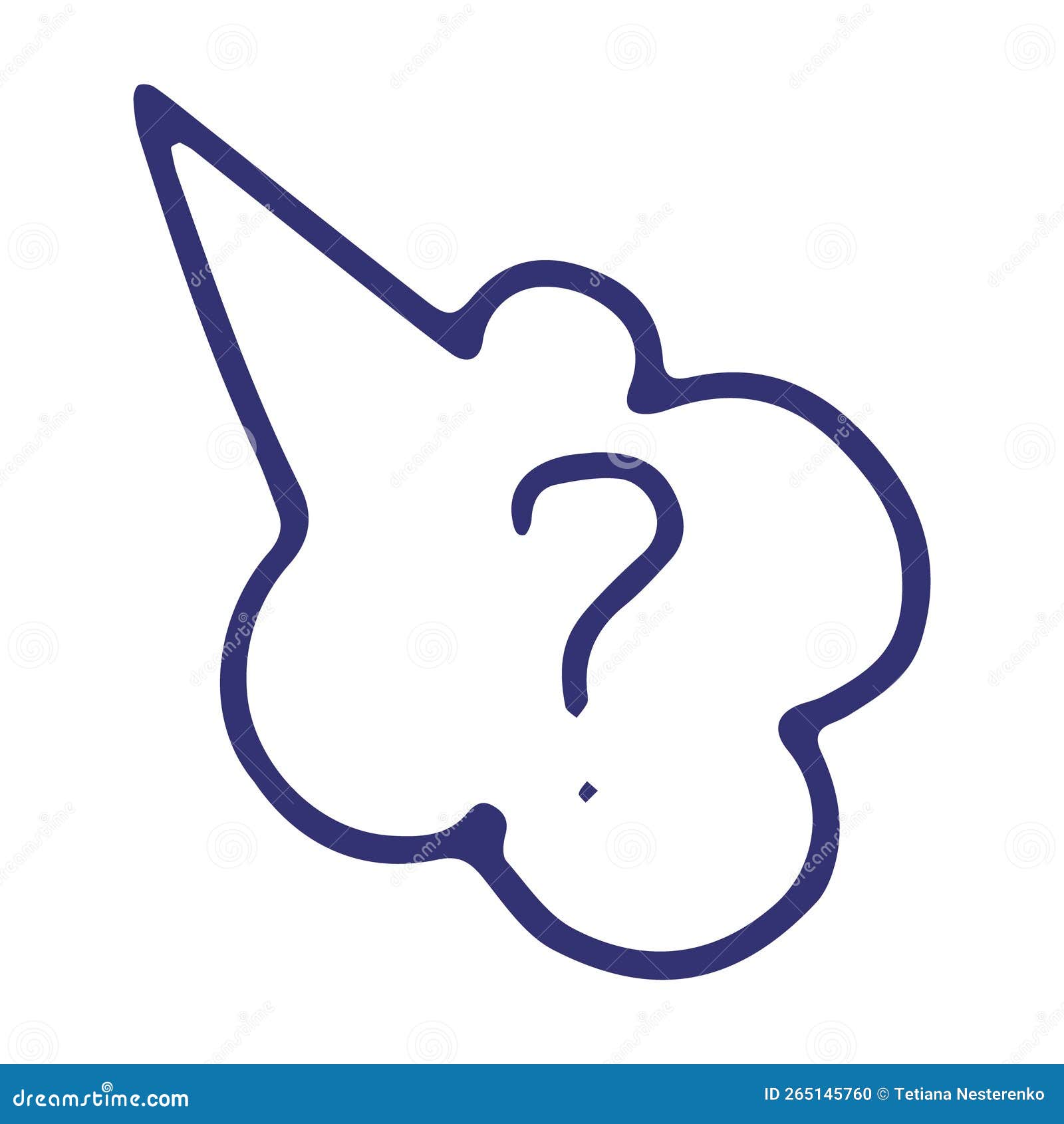 Speech Cloud and Question Mark Vector Design Element Stock Vector ...