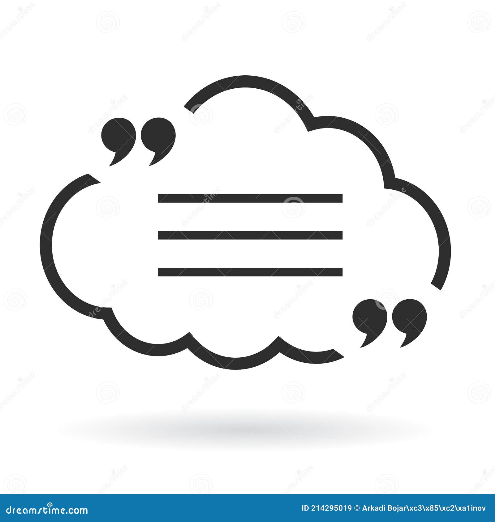 Speech Cloud Vector Icon, Discuss Symbol Stock Vector - Illustration of ...