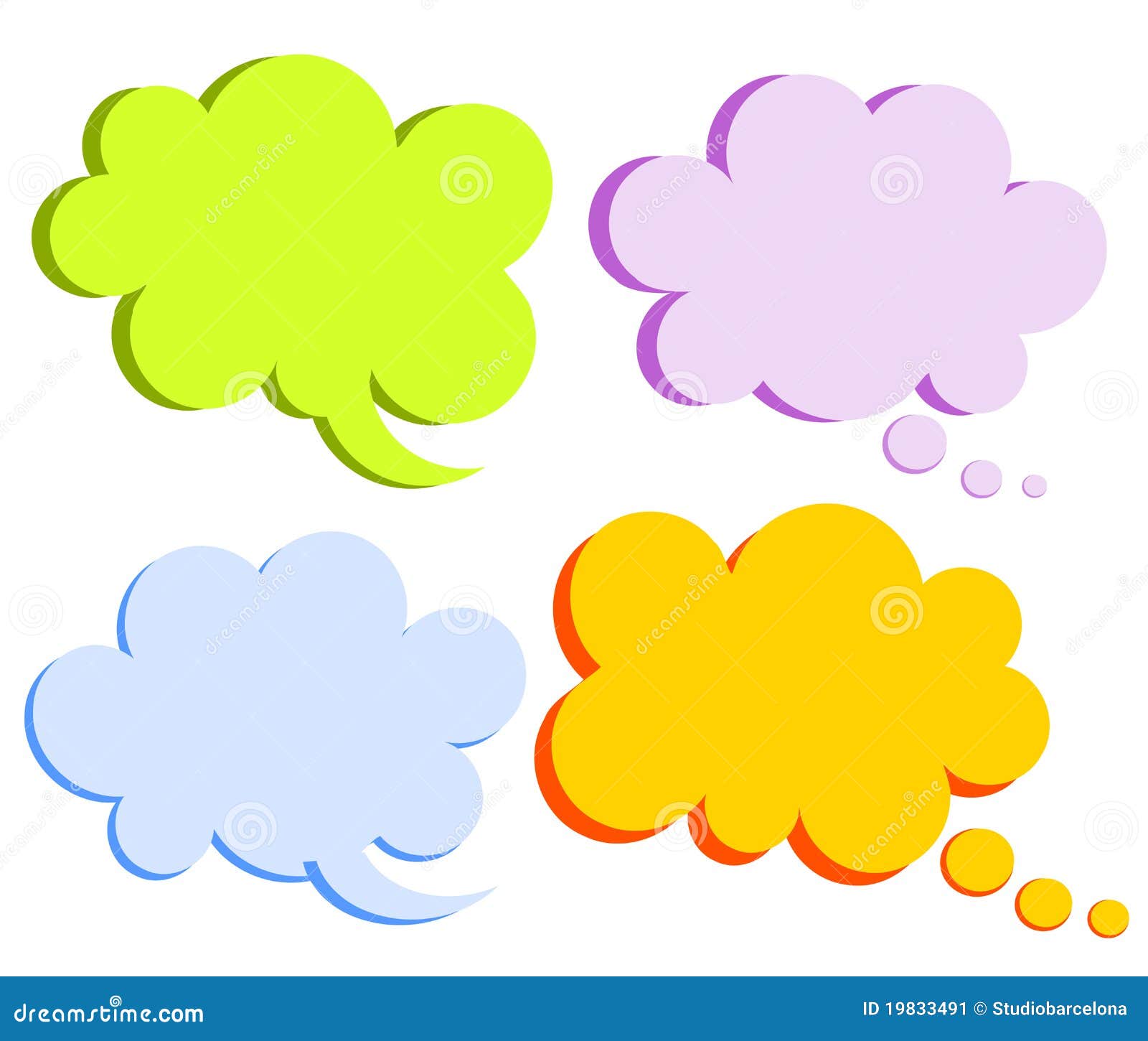 Speech clouds stock illustration. Illustration of chat - 19833491