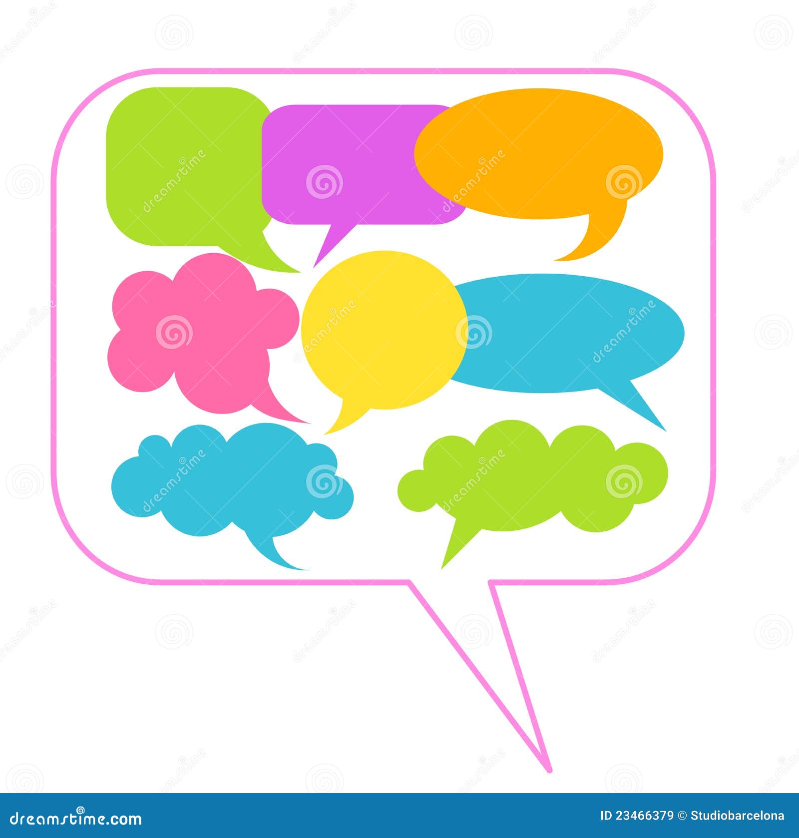 Speech clouds stock vector. Illustration of conversation - 23466379