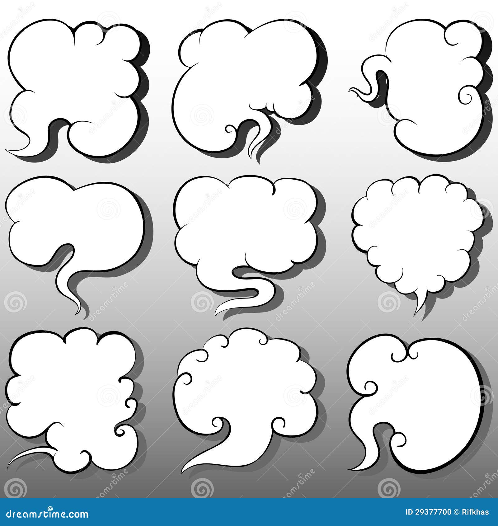 Speech clouds stock vector. Illustration of sample, spheres - 29377700