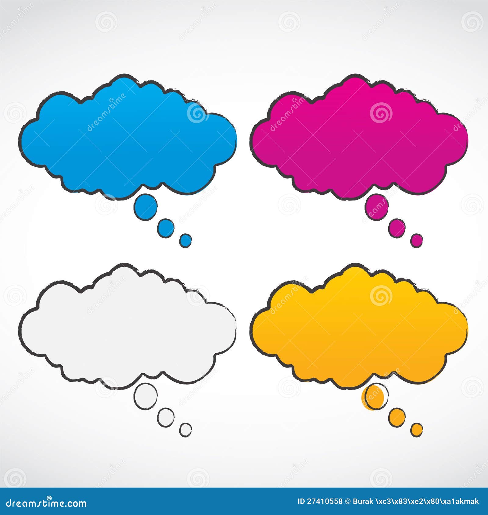 Speech clouds set stock vector. Illustration of presentation - 27410558