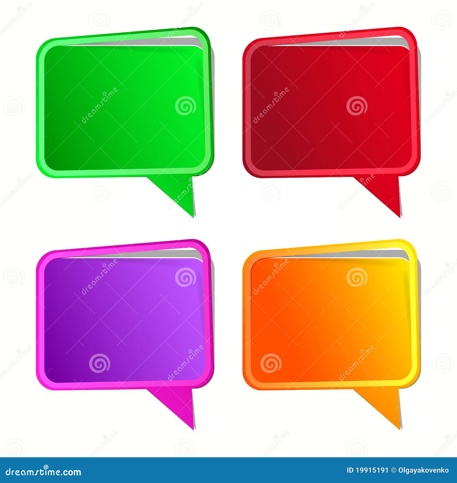 Bubble Labels. Abstract Doodle Speech Bubbles With Different Phrases ...