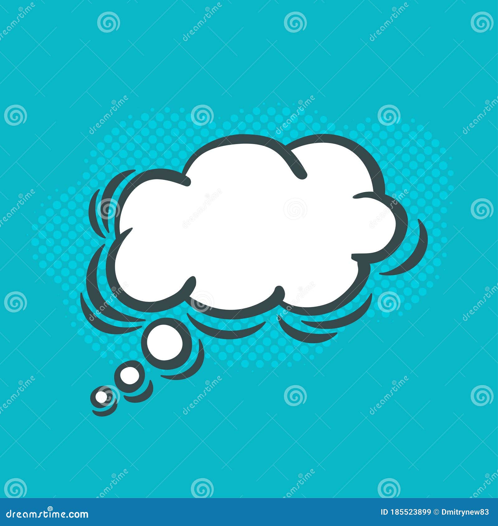 Speech Comic Bubble in Cloud Form Stock Vector - Illustration of speak ...