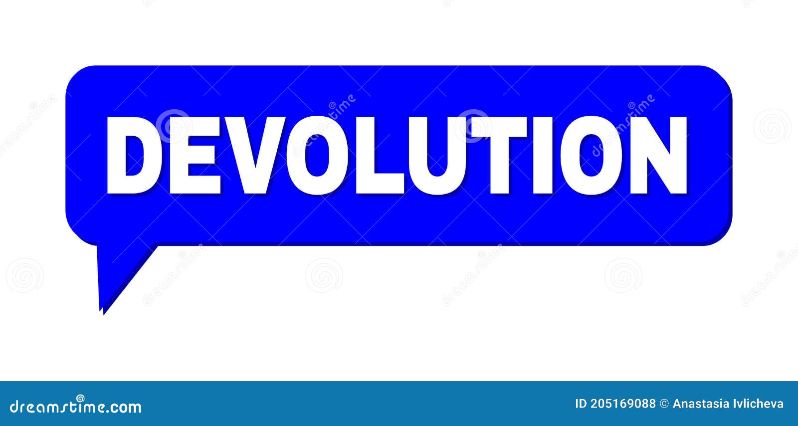 Speech DEVOLUTION Colored Cloud Message Stock Vector - Illustration of ...