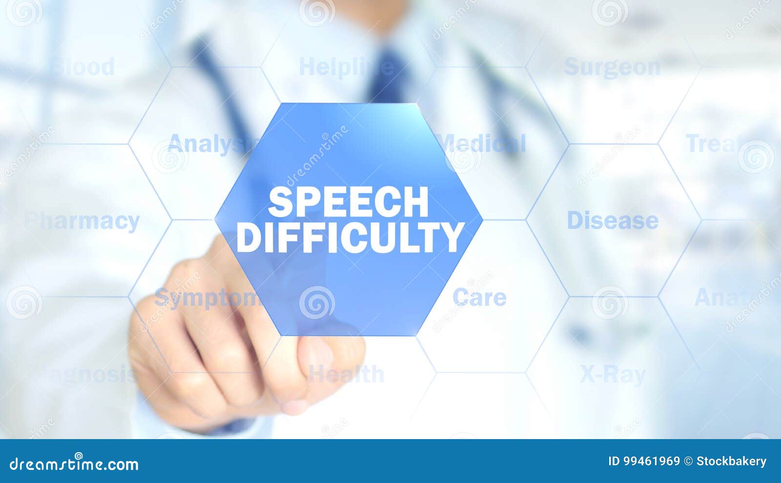 Speech Difficulty, Doctor Working on Holographic Interface, Motion ...