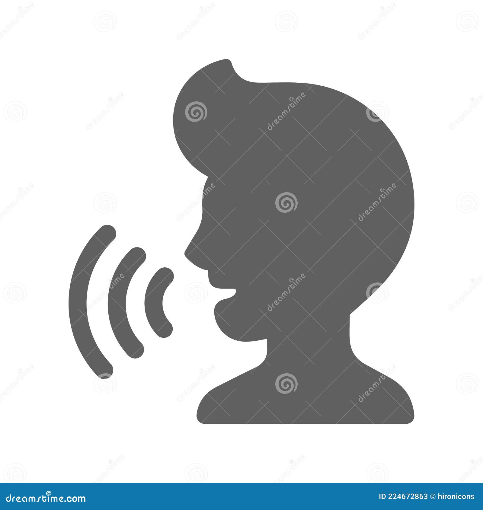 Speech Disorder Icon. Man Having Difficulty Talking. Vector ...