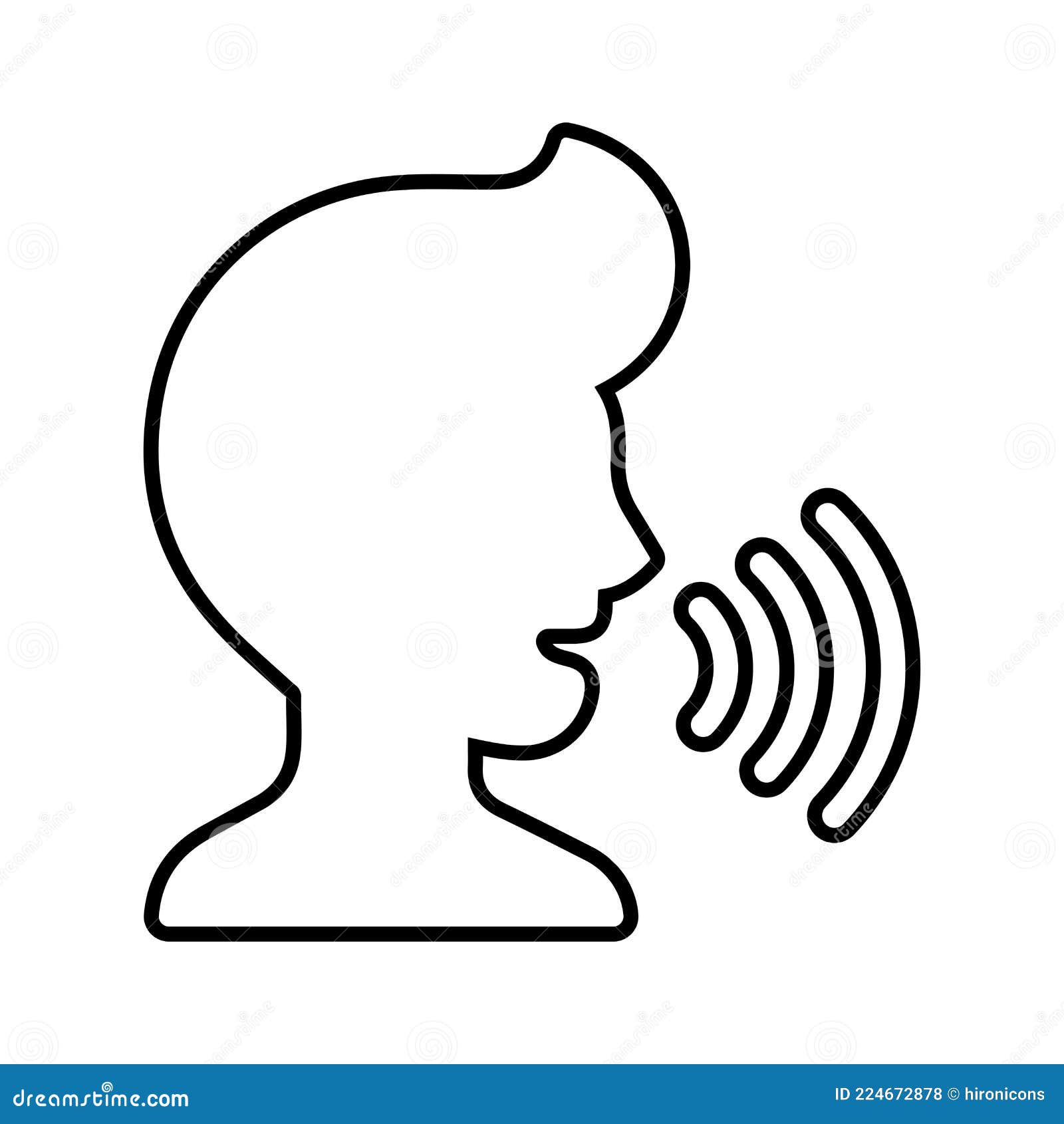 Speech Disorder Icon. Man Having Difficulty Talking. Vector ...