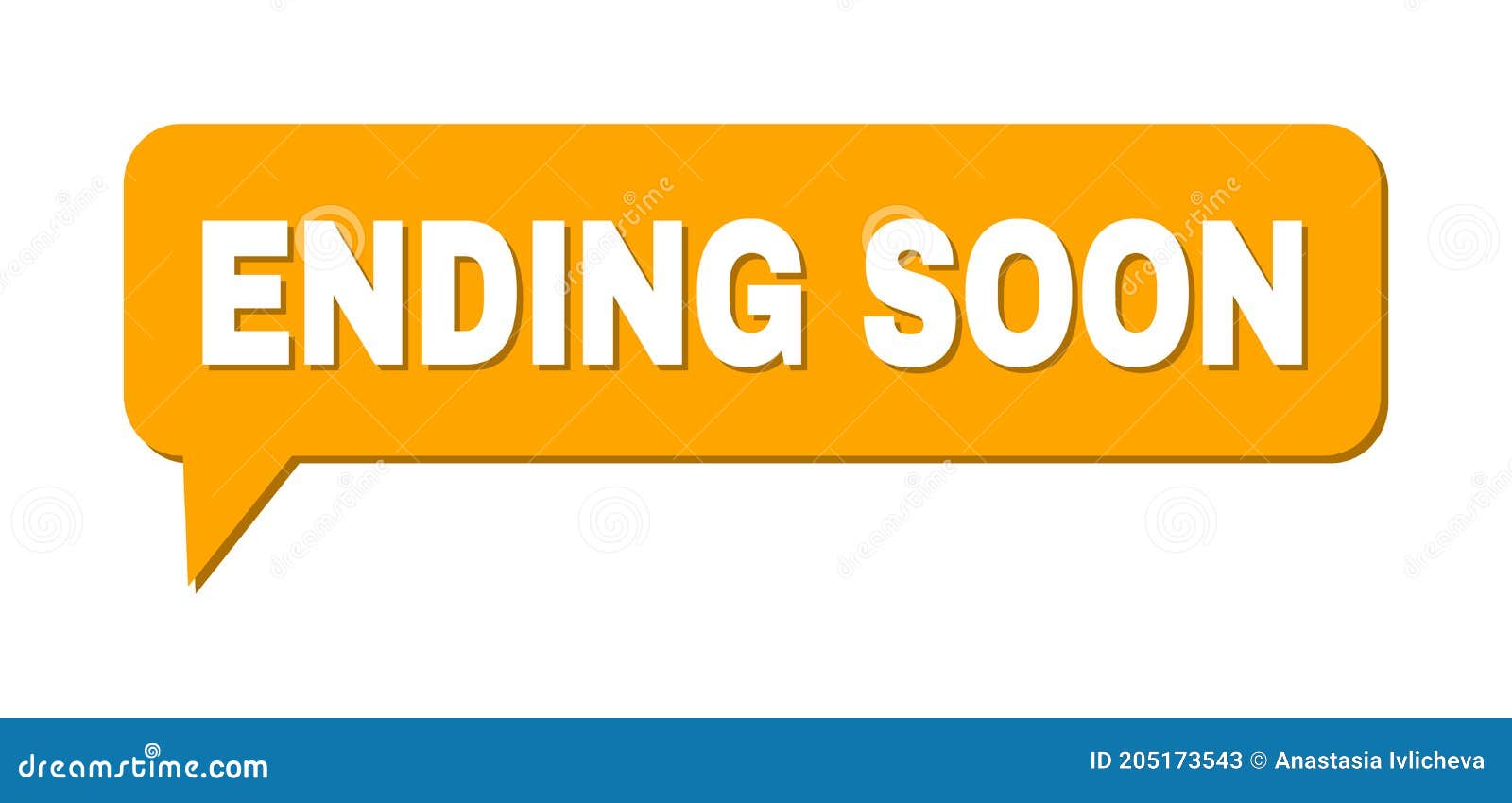 Speech ENDING SOON Colored Bubble Message Stock Vector - Illustration ...