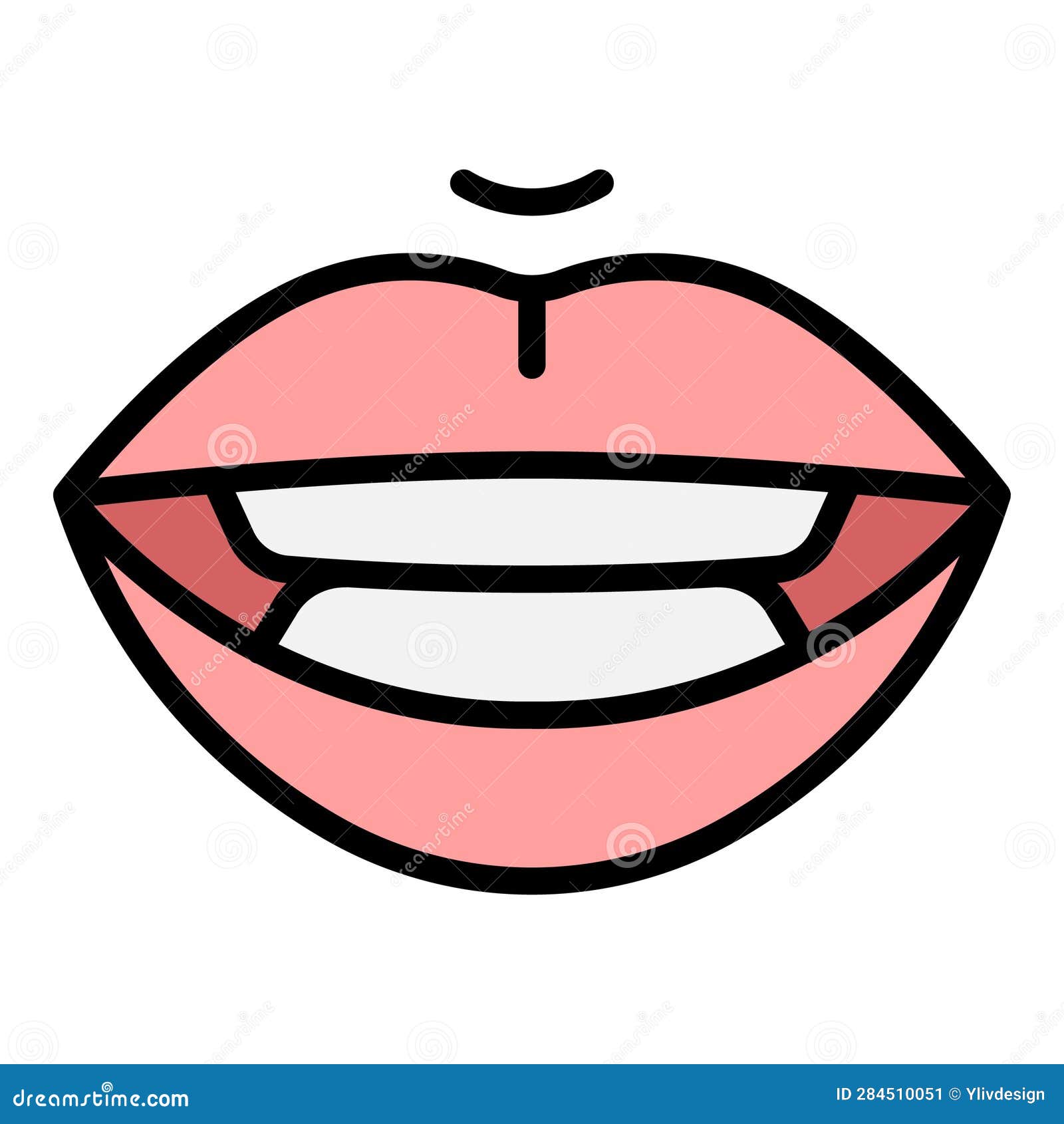 Speaking Mouth Icon In Flat Style Isolated On White Background ...