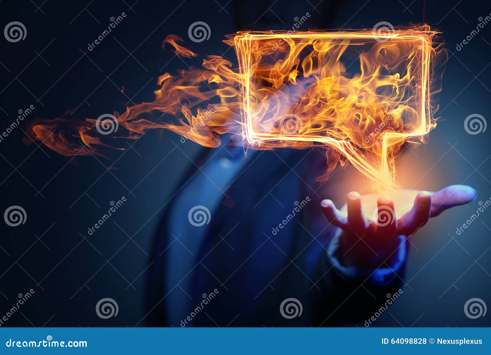 Speech fire icon stock photo. Image of design, bubble - 64098828