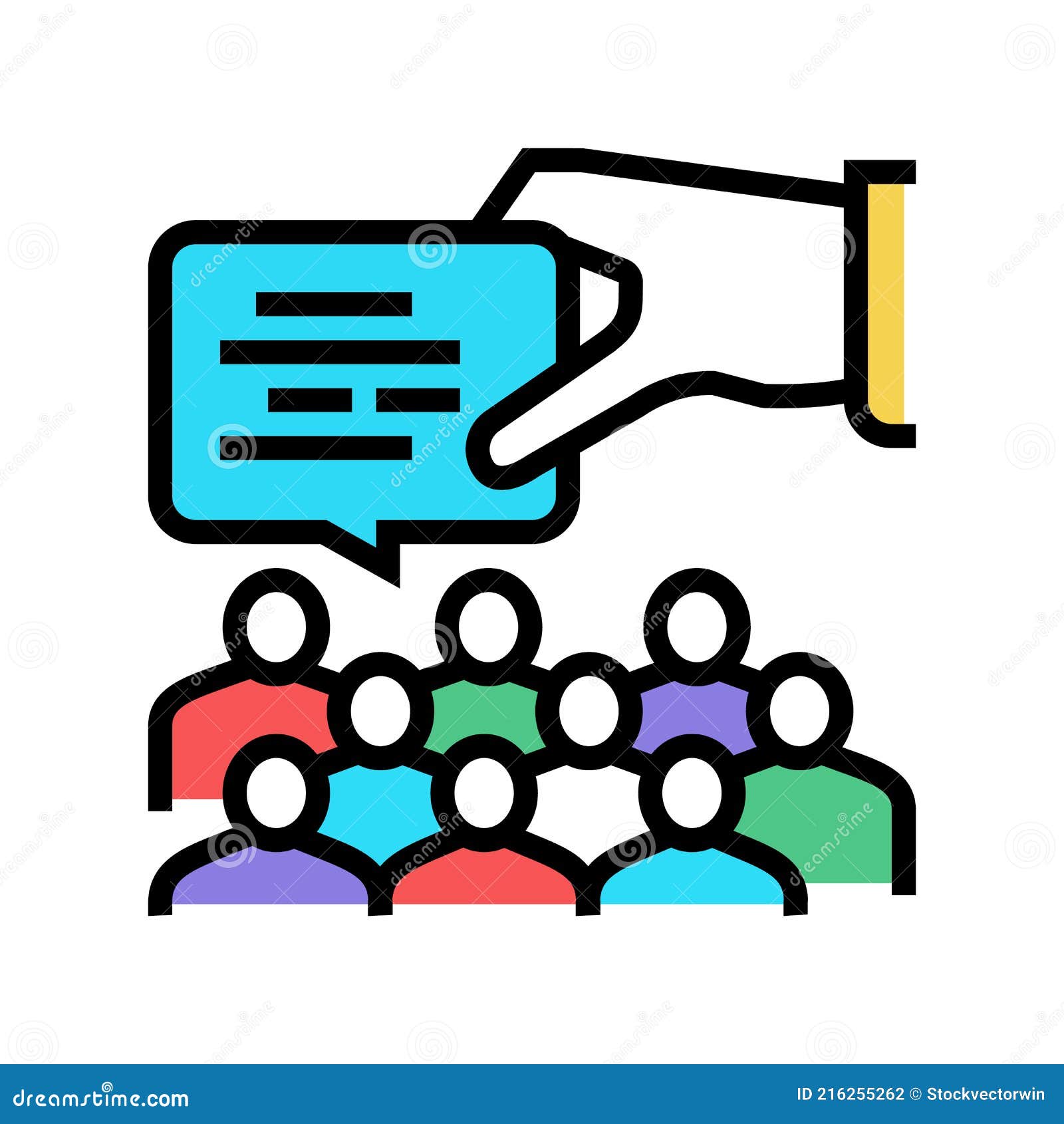 Speech on Forum Color Icon Vector Illustration Stock Vector ...
