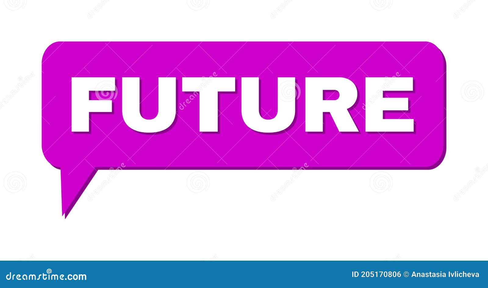 Speech FUTURE Colored Bubble Message Stock Vector - Illustration of ...