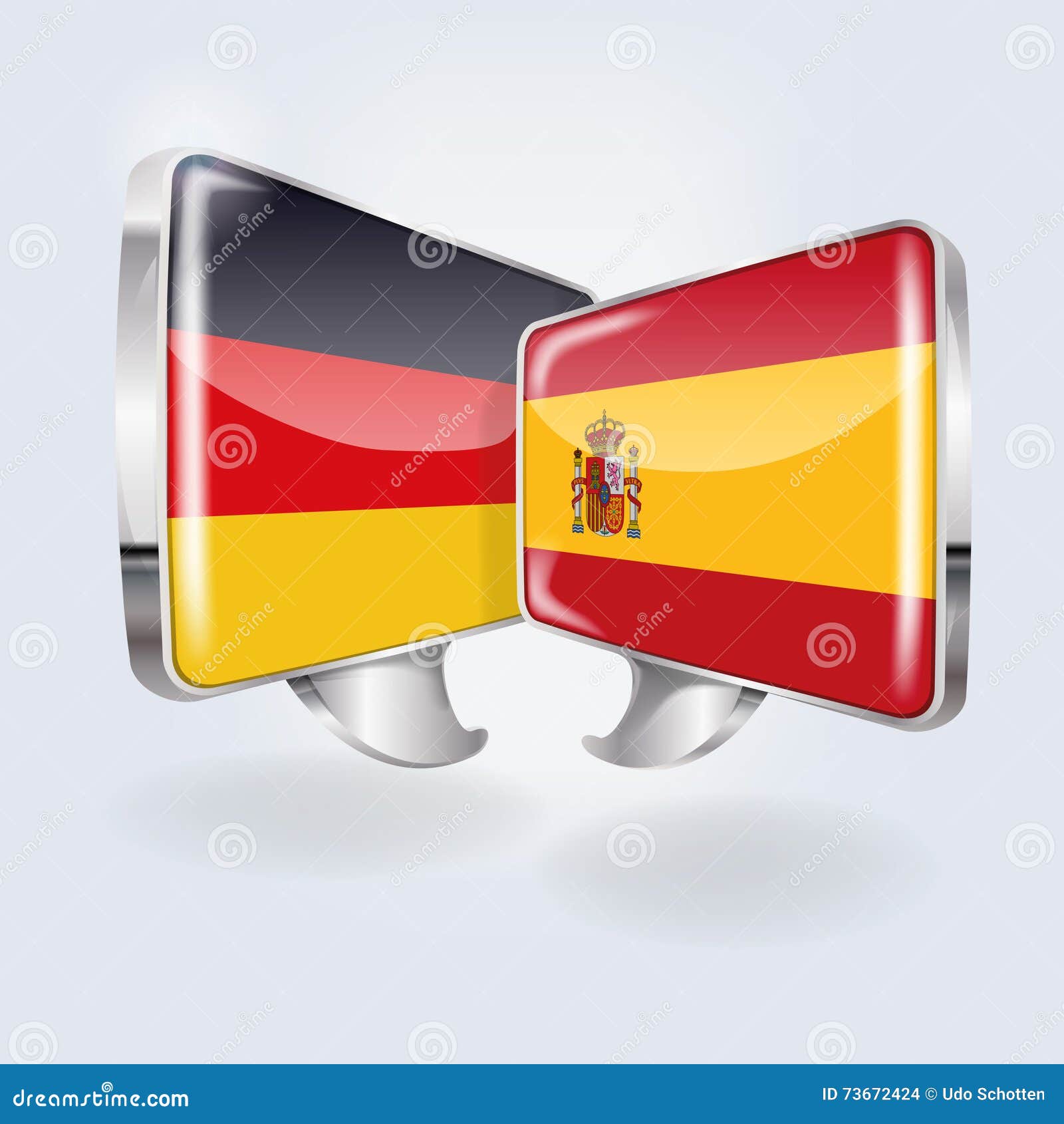 Speech in German and Spanish Stock Vector - Illustration of evening ...