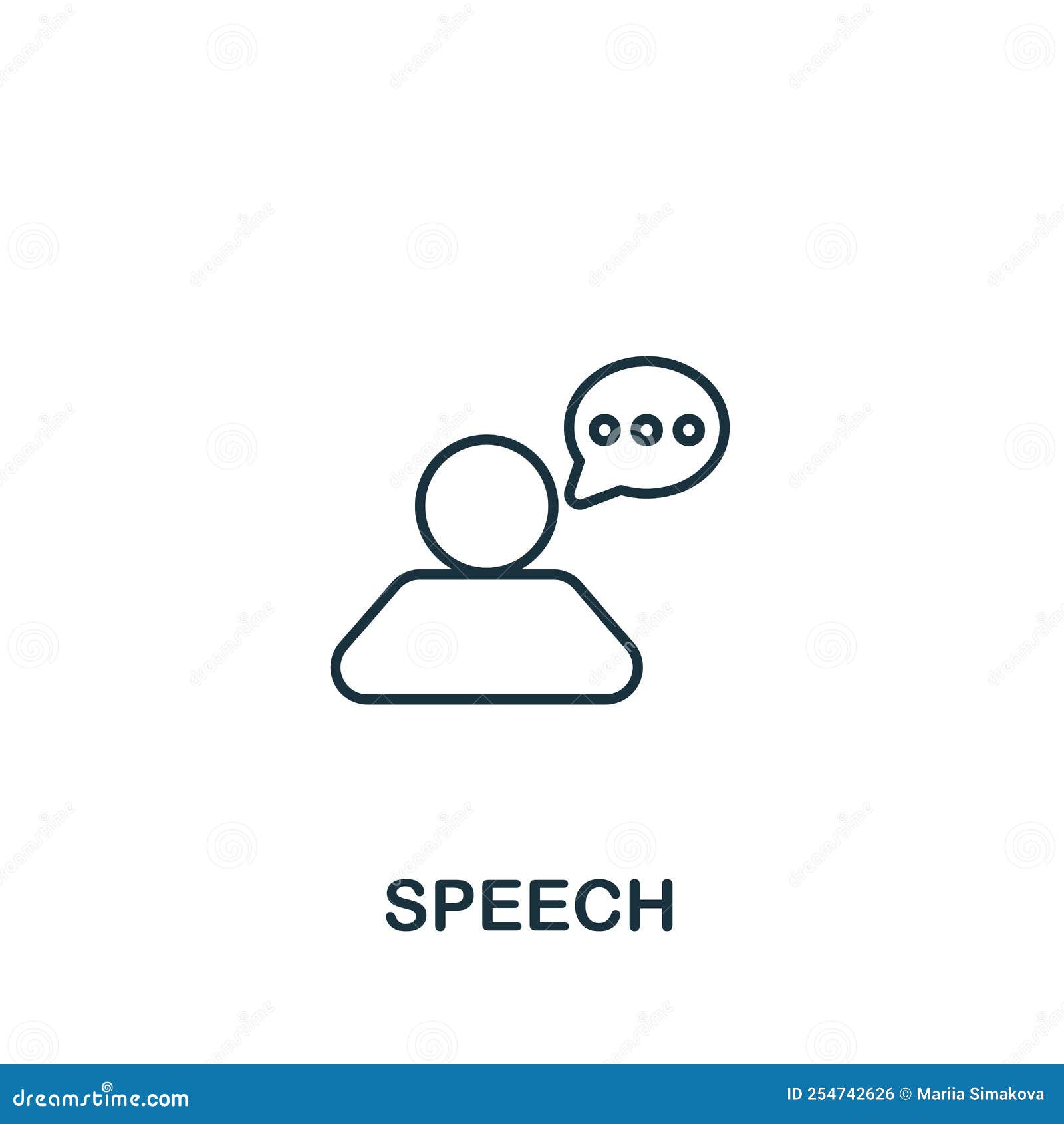 Speech Icon. Line Simple Icon for Templates, Web Design and ...