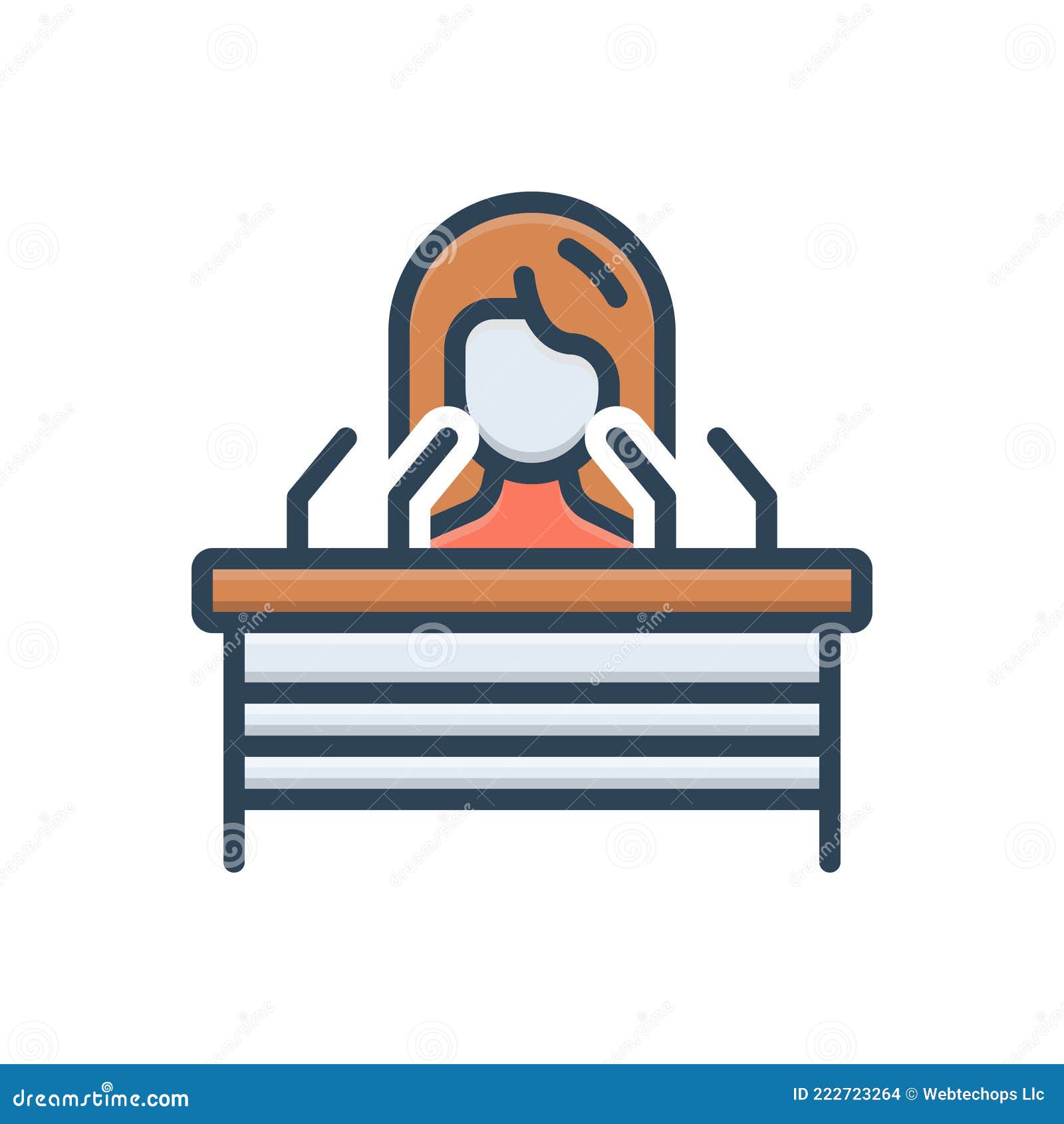 Color Illustration Icon for Speech, Oration and Harangue Stock ...