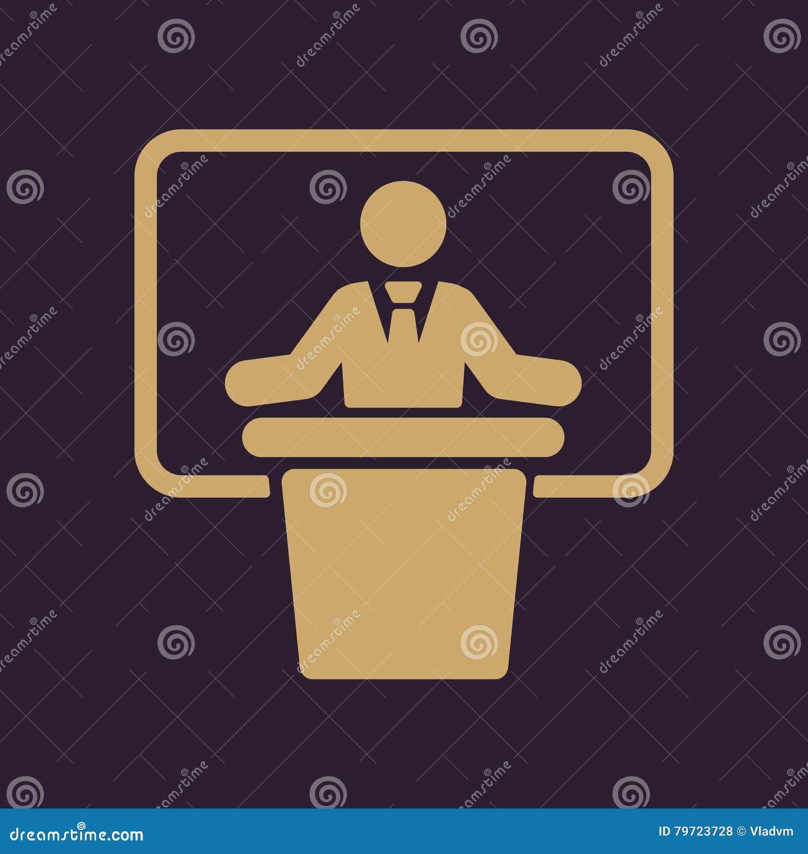 The Speech Icon. Speak and Broadcaster, Orator, Presentation ...