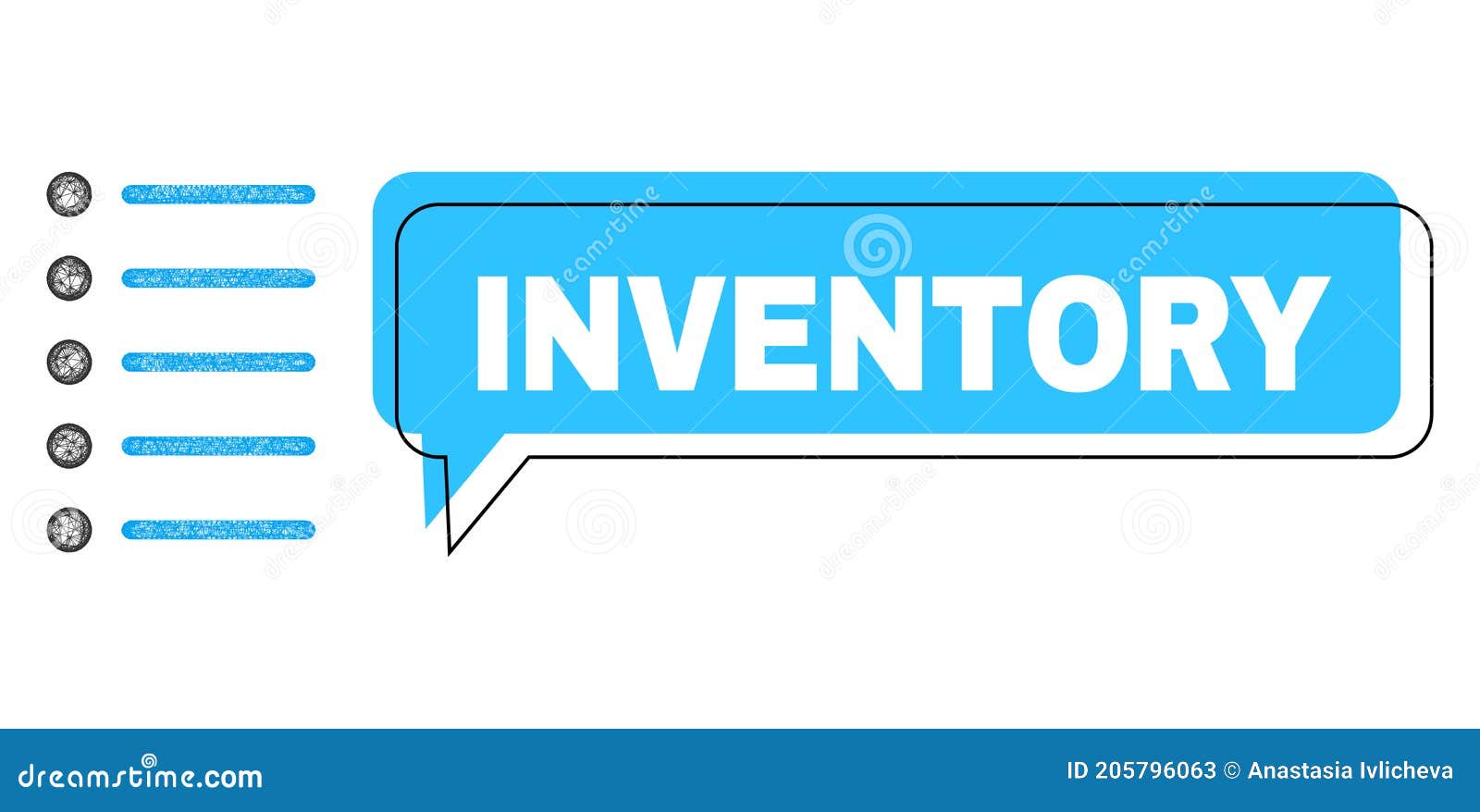 Misplaced Inventory Message Frame and Net Items Icon Stock Vector ...