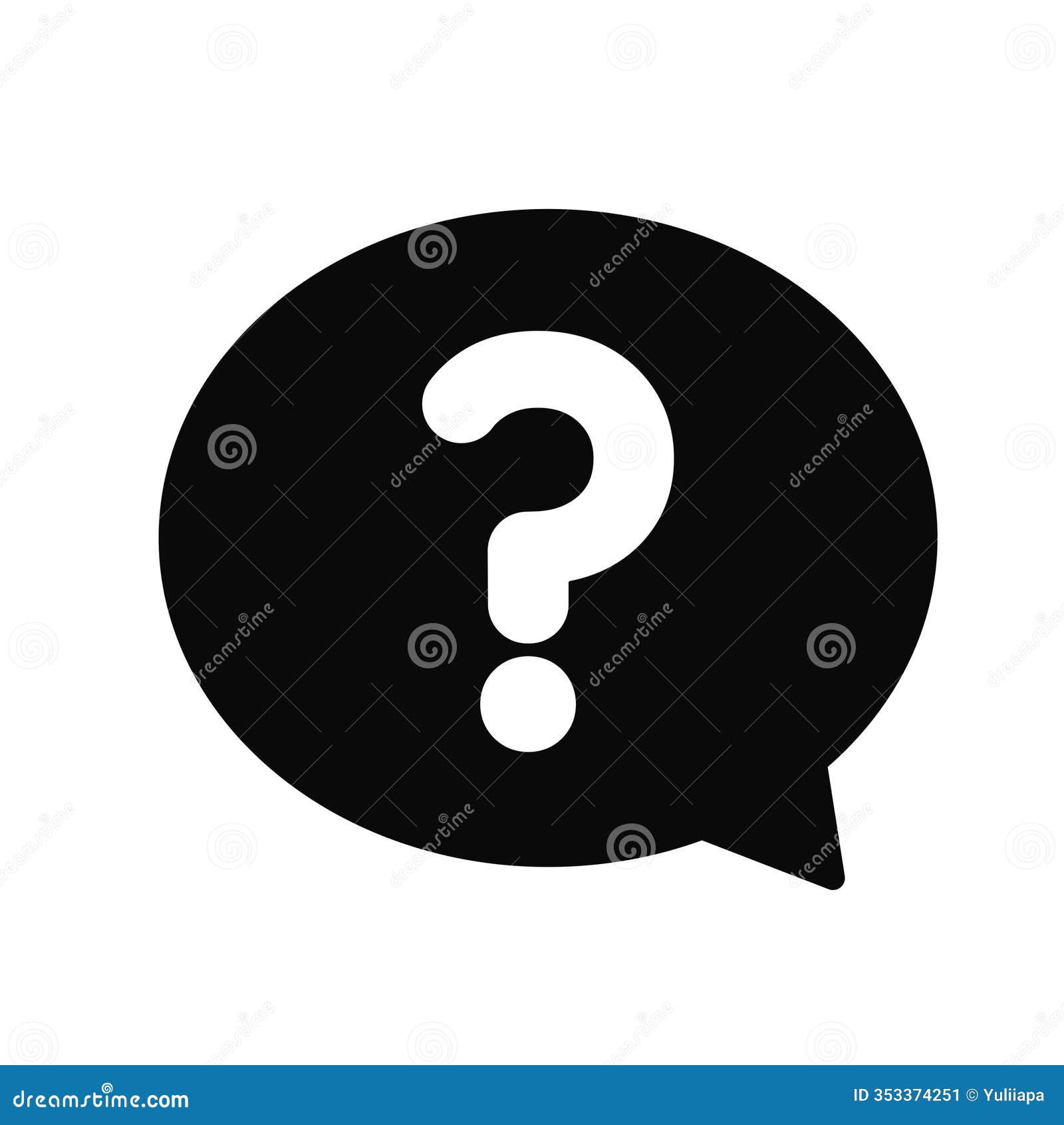 Speech Message Bubble with Question Mark. Chat Bubble Vector ...