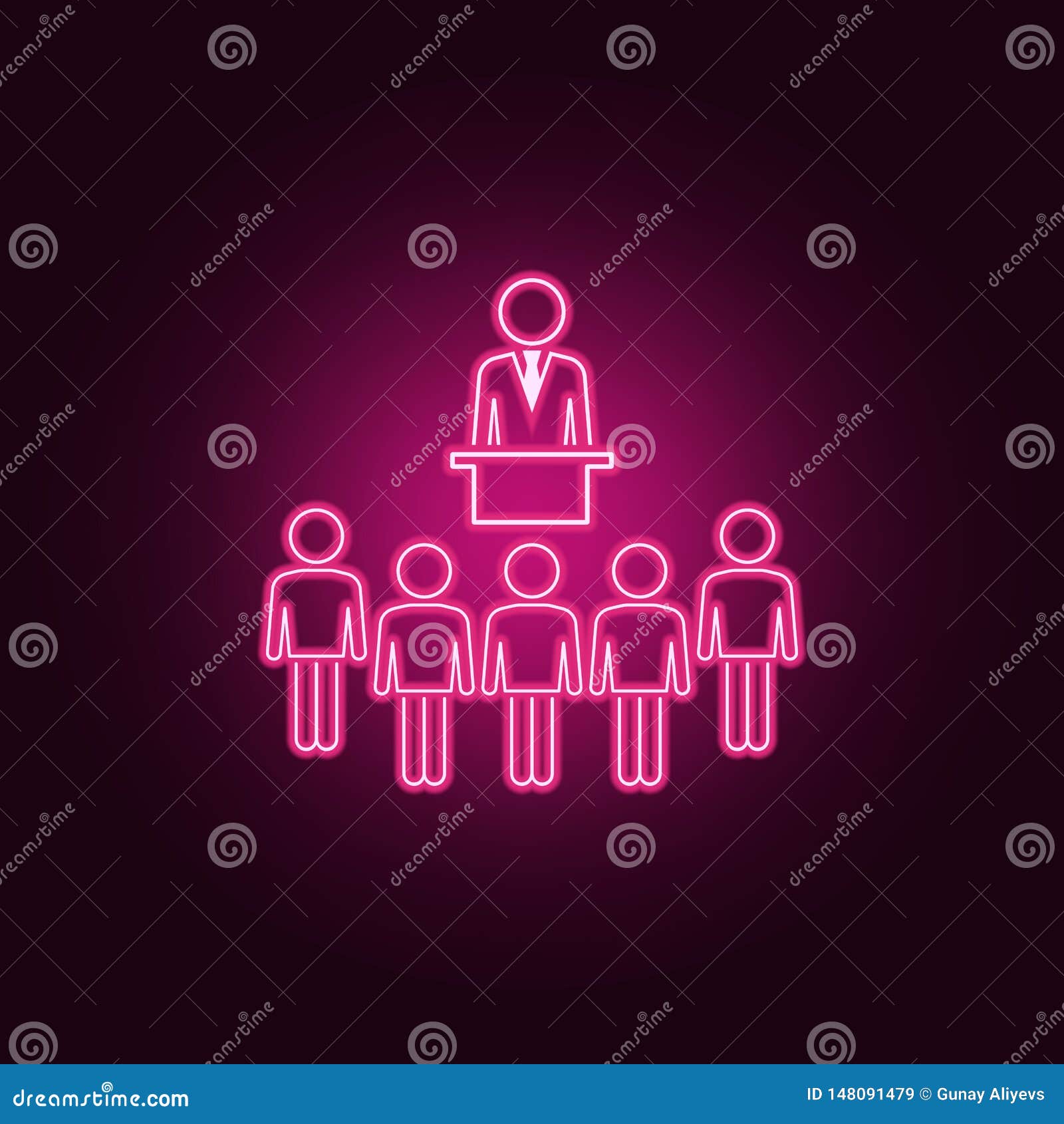 Speech Neon Icon. Elements of People Set Stock Image - Image of comic ...