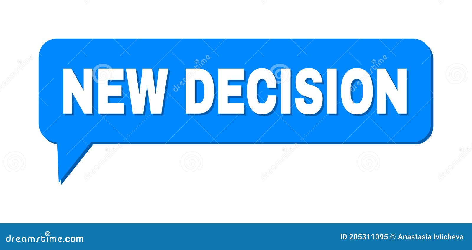 Speech NEW DECISION Colored Cloud Message Stock Vector - Illustration ...