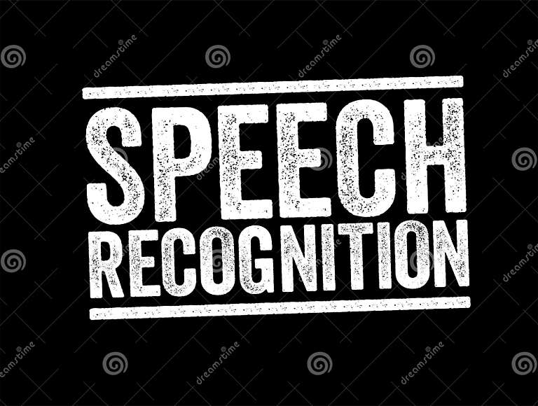 Speech Recognition is the Ability of a Machine or Program To Identify ...