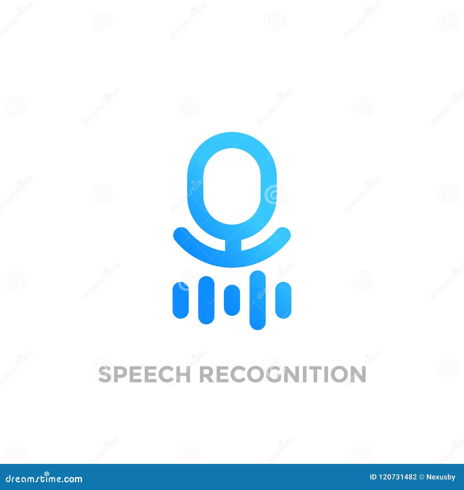 Speech Recognition Vector Logo on White Stock Vector - Illustration of ...