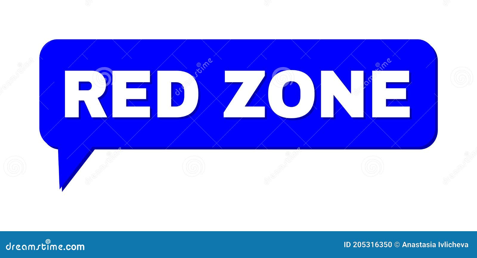 Chat RED ZONE Colored Cloud Message Stock Vector - Illustration of ...