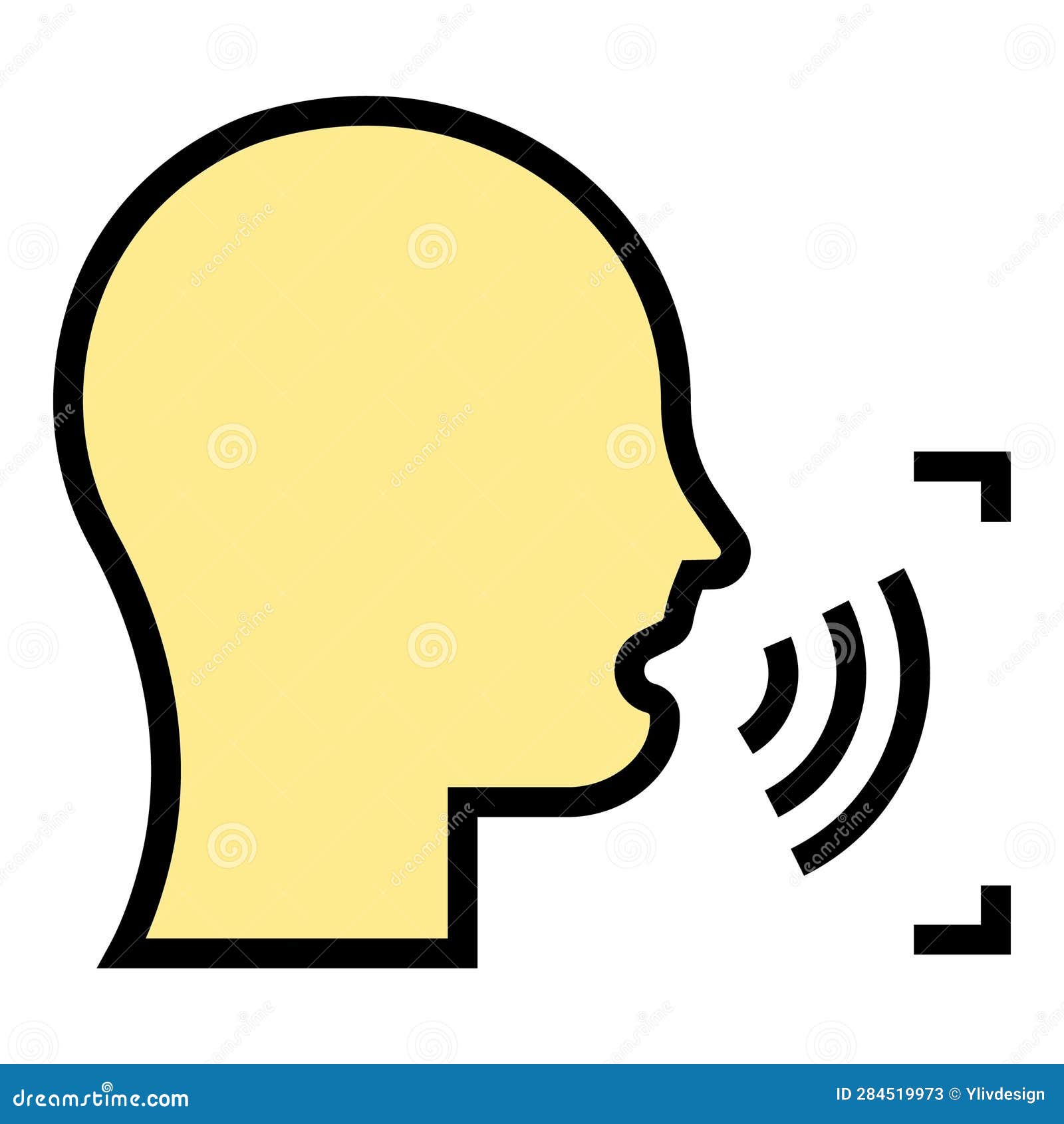 Speech Scanning Icon Vector Flat Stock Vector - Illustration of smart ...