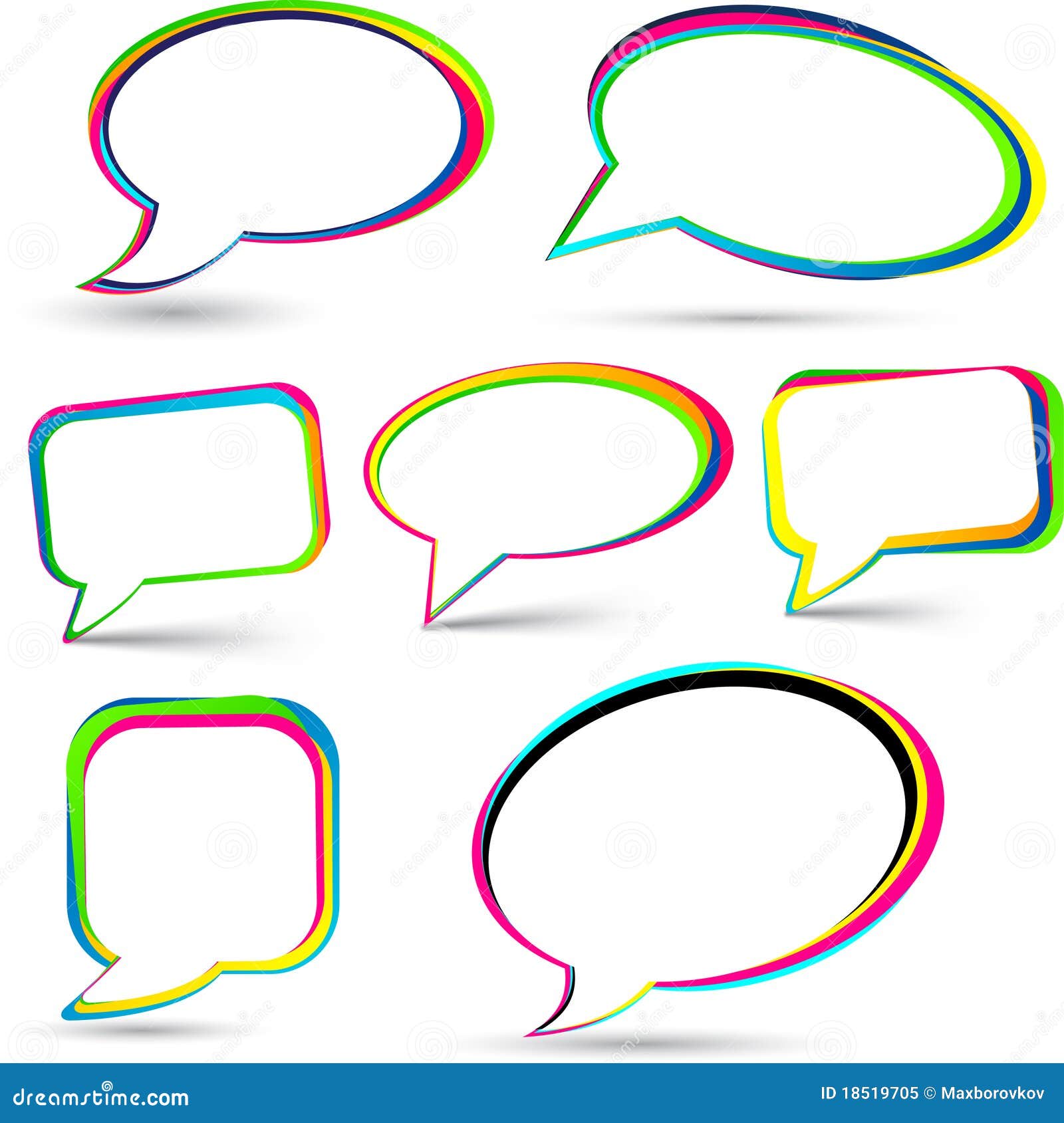 Speech signs set. stock vector. Illustration of icon - 18519705