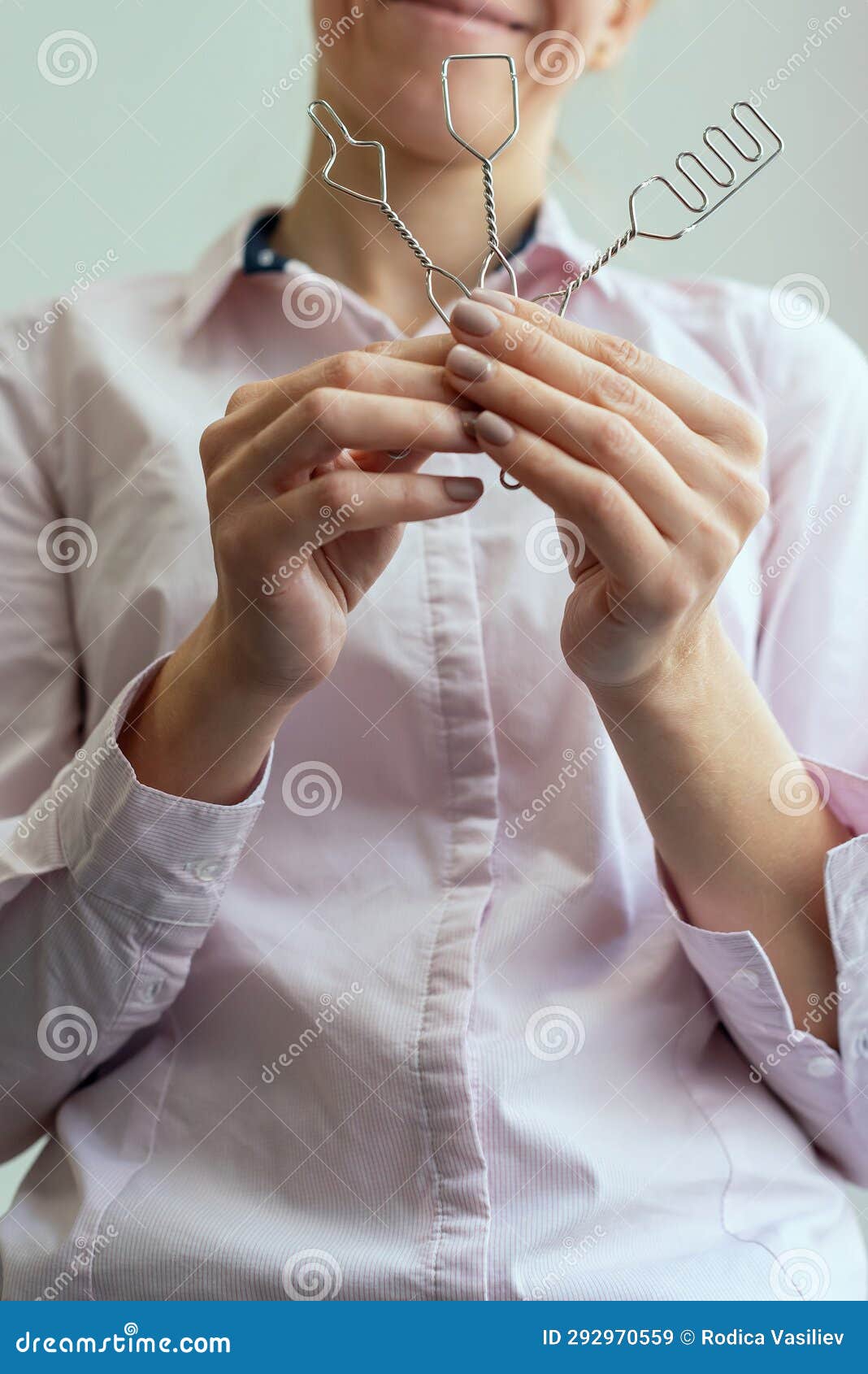 Speech Therapist with Logopedic Probes. Set of Logopedic Probes for ...