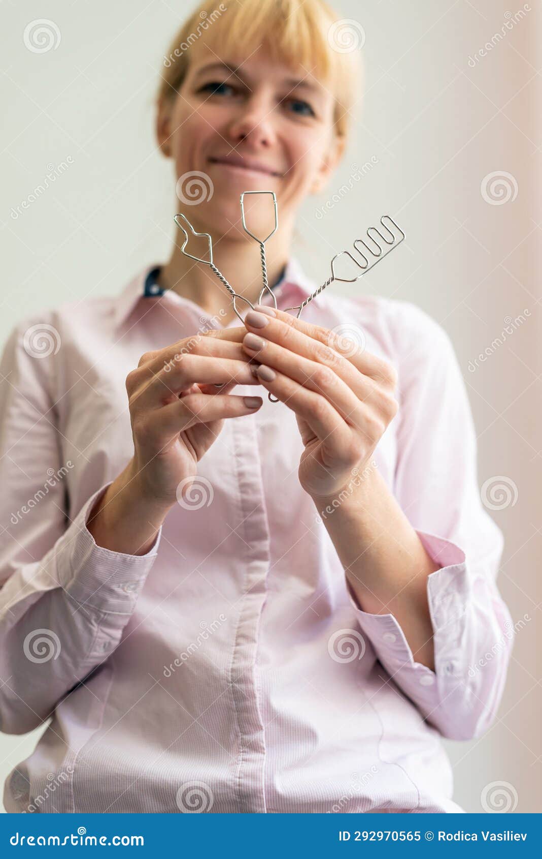 Speech Therapist with Logopedic Probes. Set of Logopedic Probes for ...