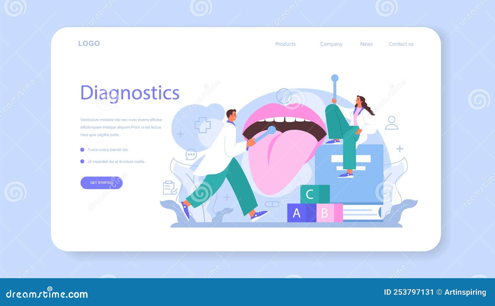 Speech Therapist Web Banner or Landing Page. Didactic Correction Stock ...