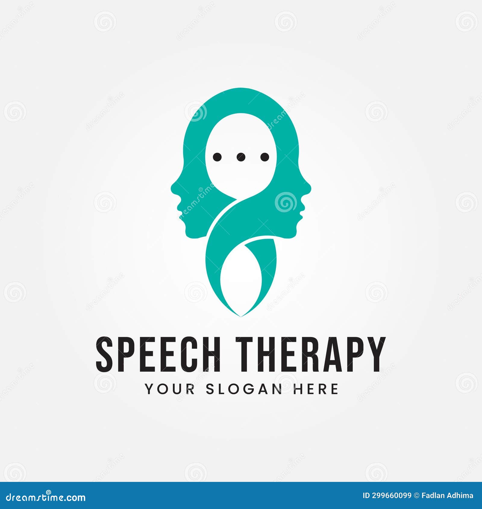 Speech Therapy Logo Design Vector Illustration Stock Vector ...