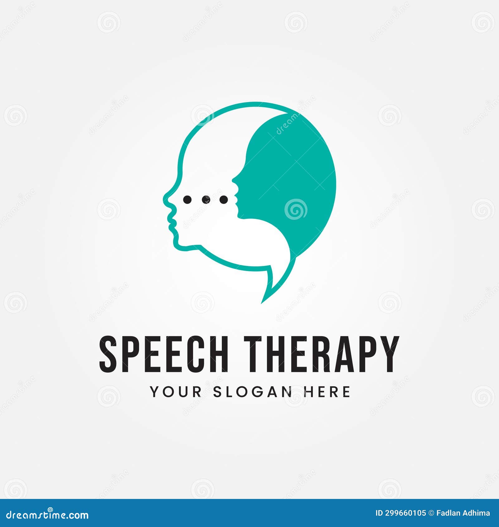 Speech Therapy Logo Design Vector Illustration Stock Illustration ...